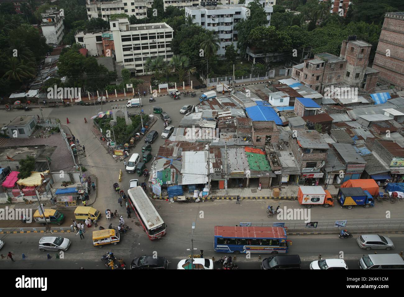 A view of The Mayor Mohammed Hanif Flyover chankharpul end, Dhaka ...