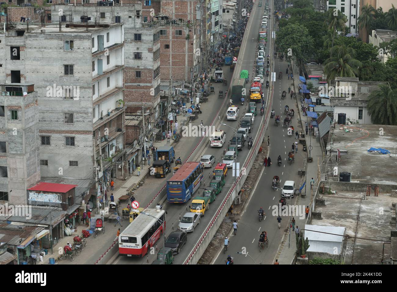 A view of The Mayor Mohammed Hanif Flyover chankharpul end, Dhaka ...