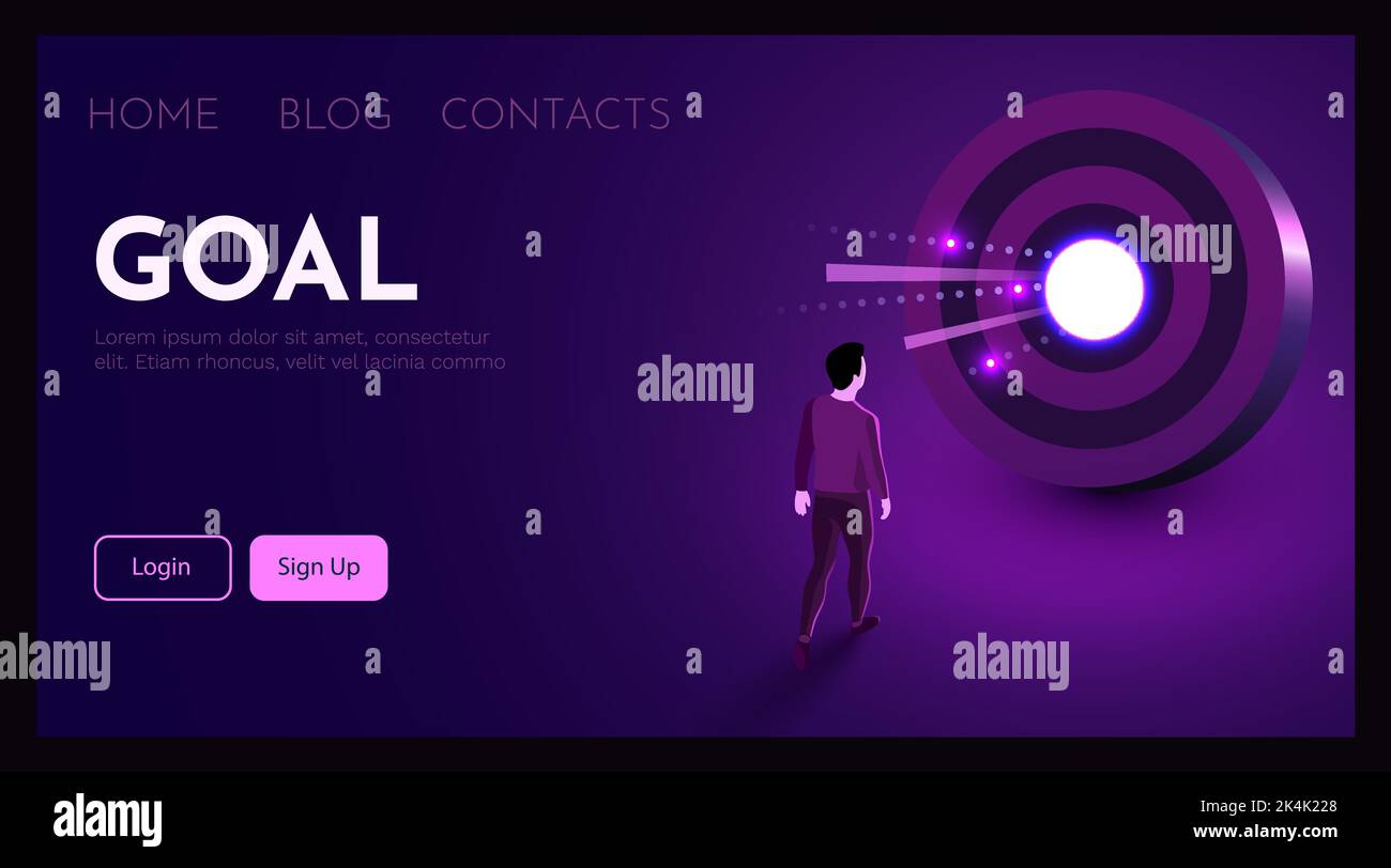 Scoring a goal. Hitting the target. Achievement of business goals ...