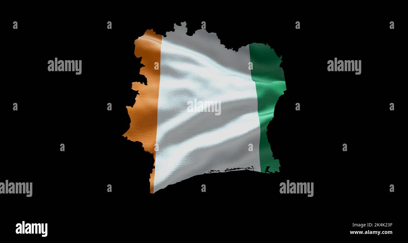 Ivory coast flag waving alpha hi-res stock photography and images - Alamy
