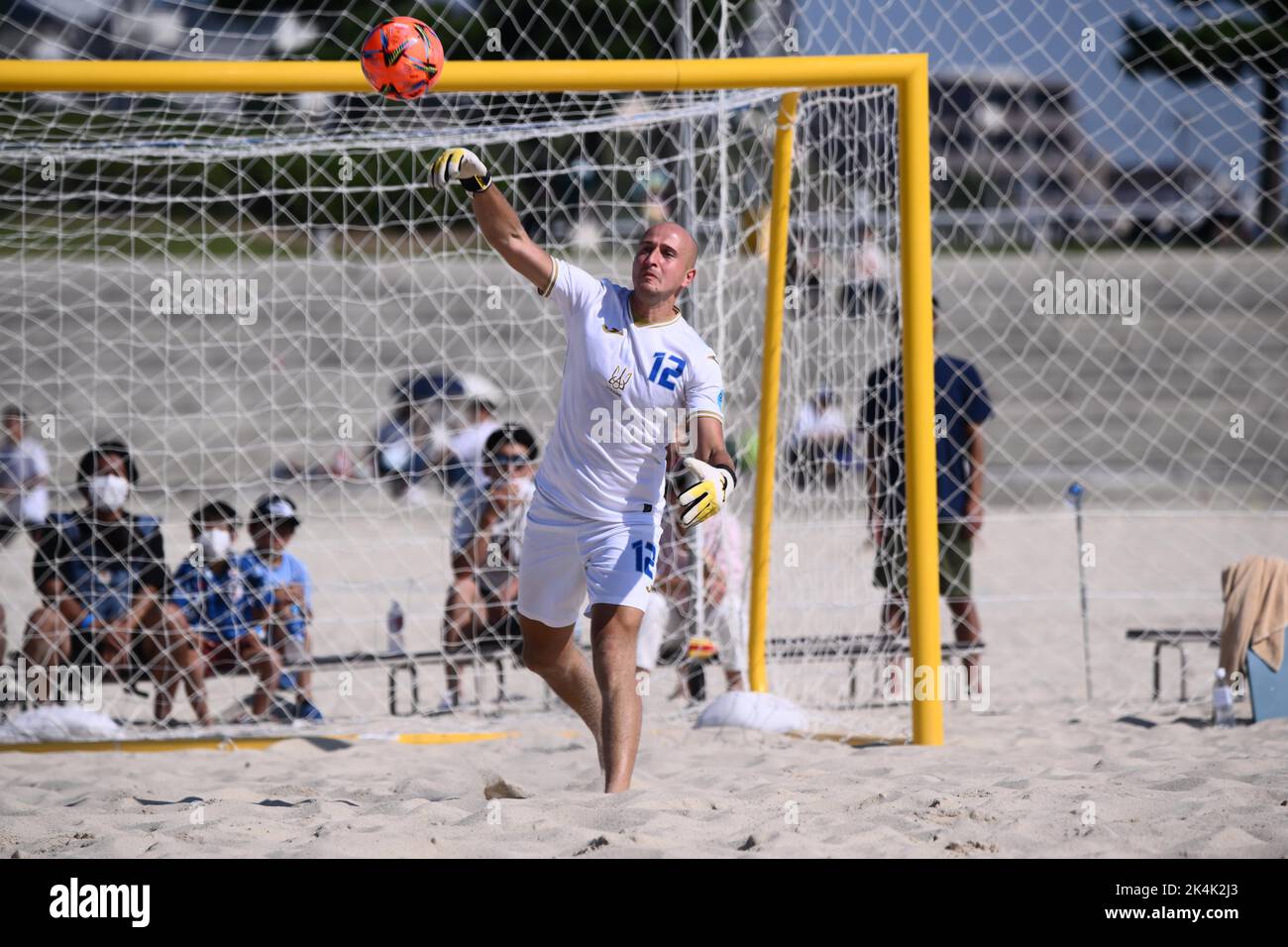 Akashi, Hyogo, Japan. 2nd Oct, 2022. Taras Kovalenko (UKR) Beach Soccer : during the ...