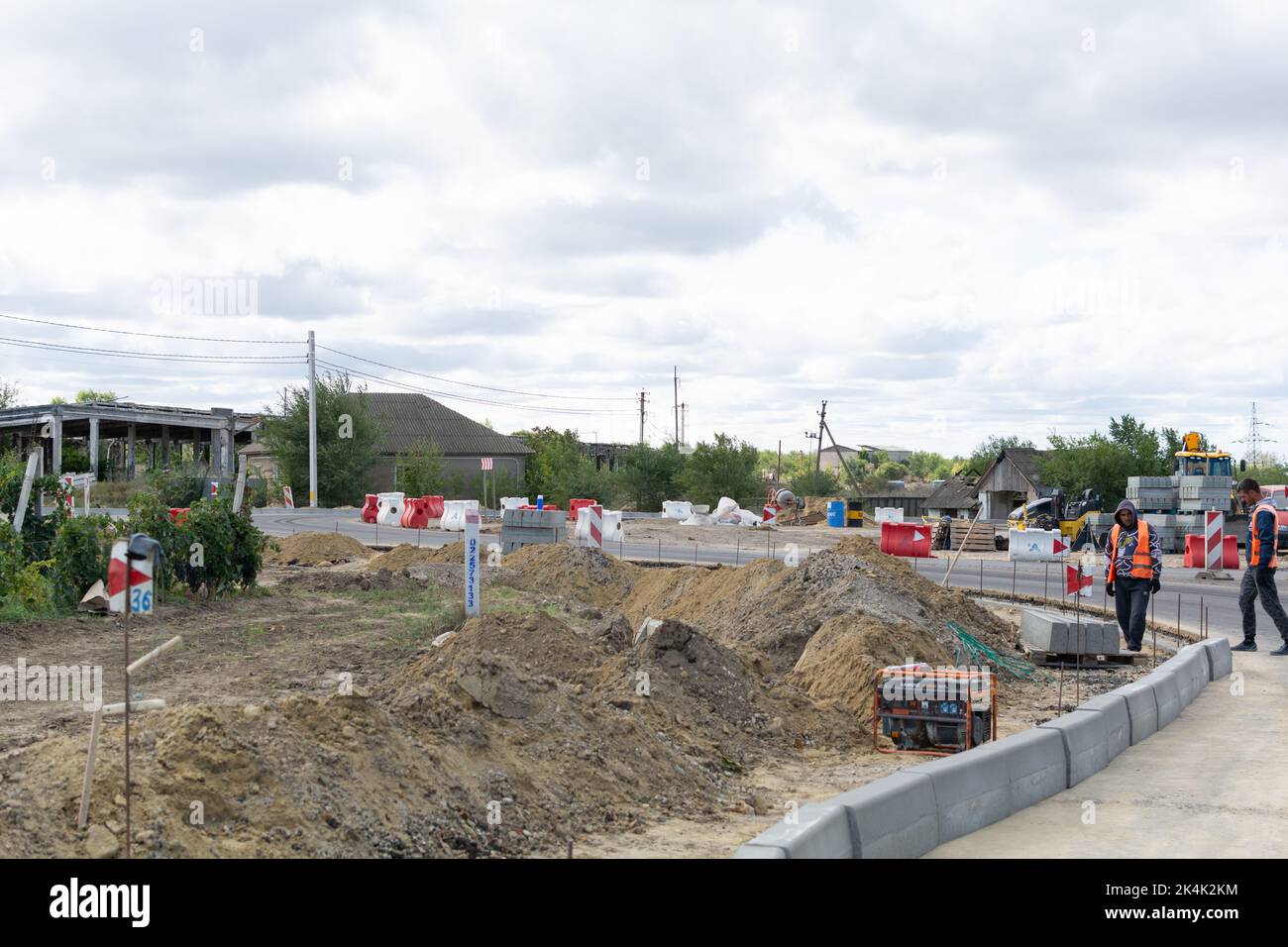 Cimislia region, Moldova - 20, September, 2022: Road junction ...