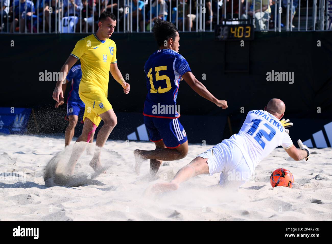 Akashi, Hyogo, Japan. 2nd Oct, 2022. (L-R) Dmytro Voitenko (UKR), Gaiya Saito (JPN), Taras ...