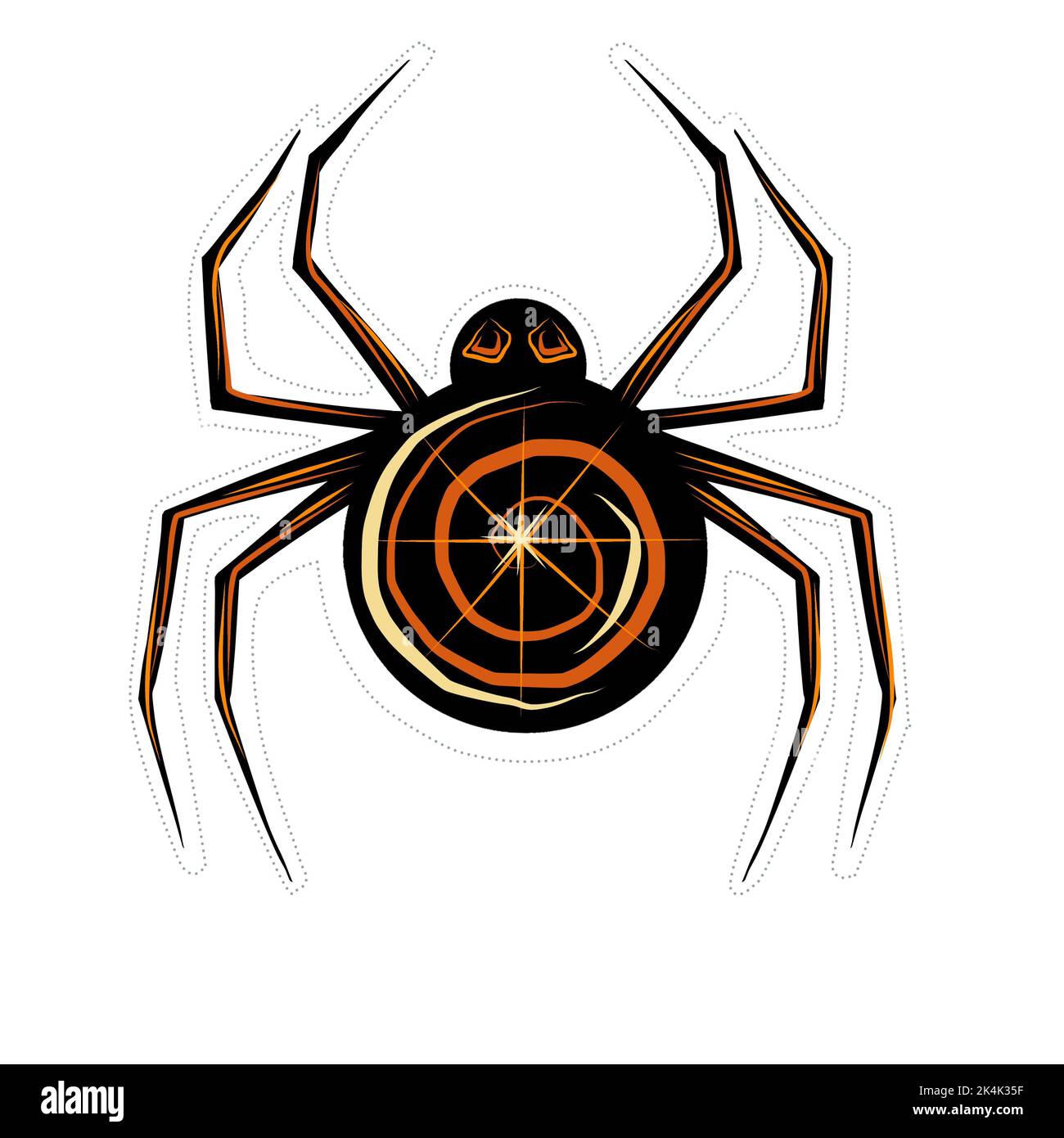 Spider black. Vector illustration with transparent background. Design ...