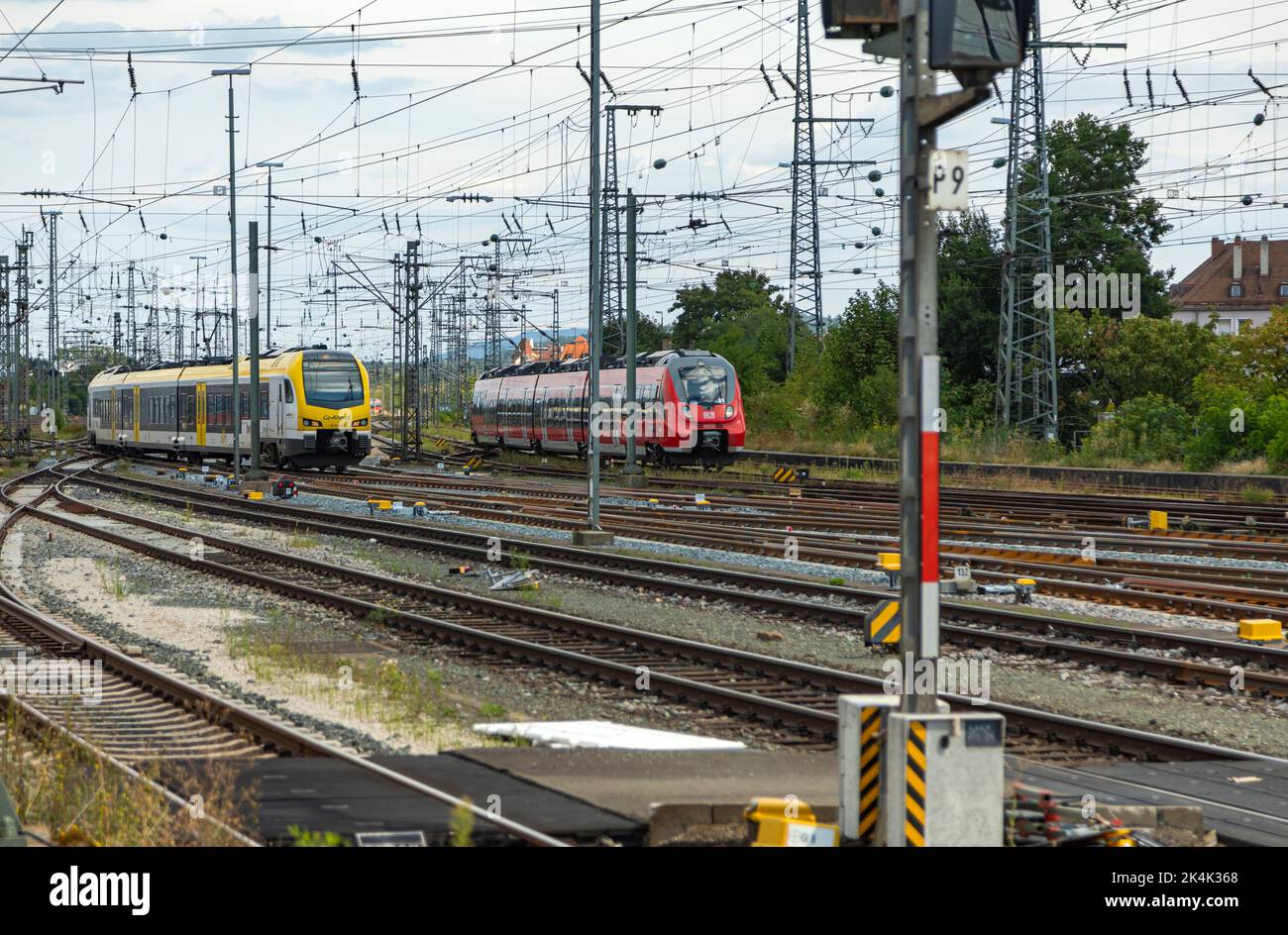 Train Traffic At Nuremberg Main Station, Bavaria, Germany, Europe Stock ...