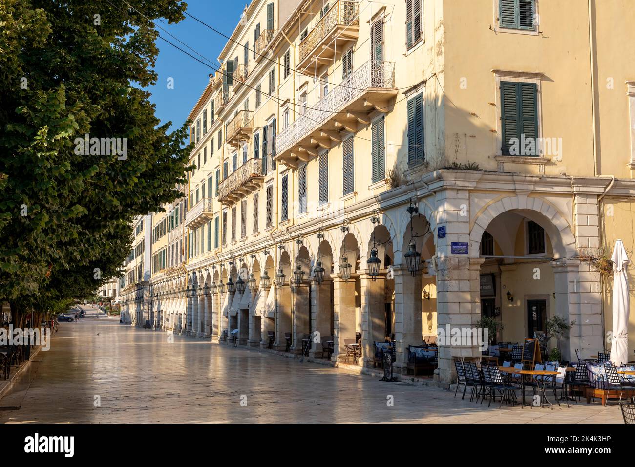 Liston square corfu town greece hi-res stock photography and images - Alamy