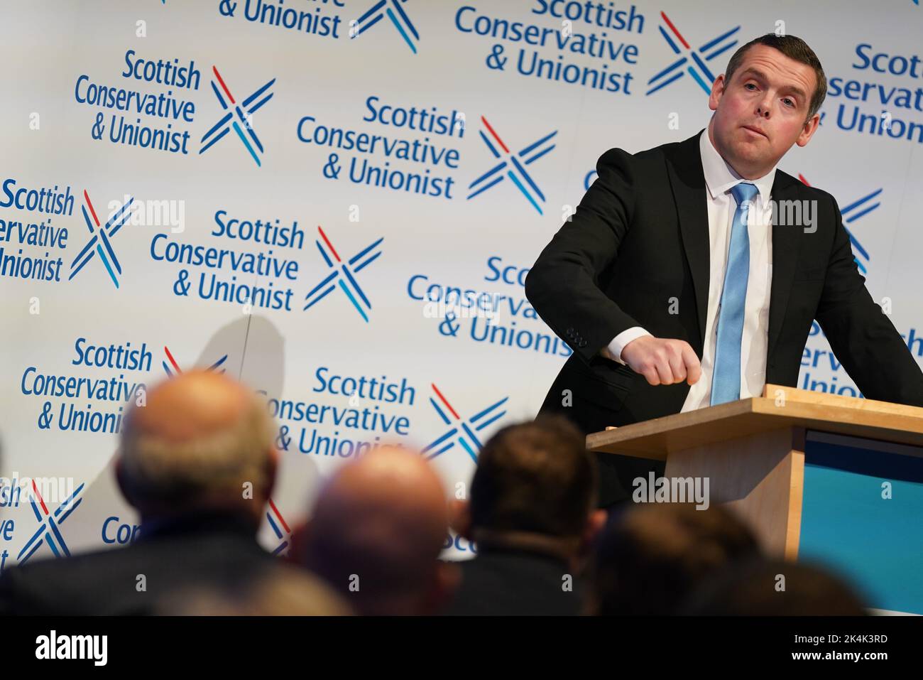 Douglas Ross, leader of the Scottish Conservatives, attends a Scottish ...