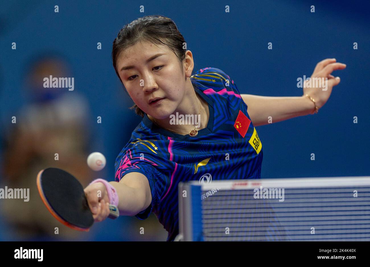 CHENGDU, CHINA - OCTOBER 3, 2022 - Chen Meng of China competes against ...