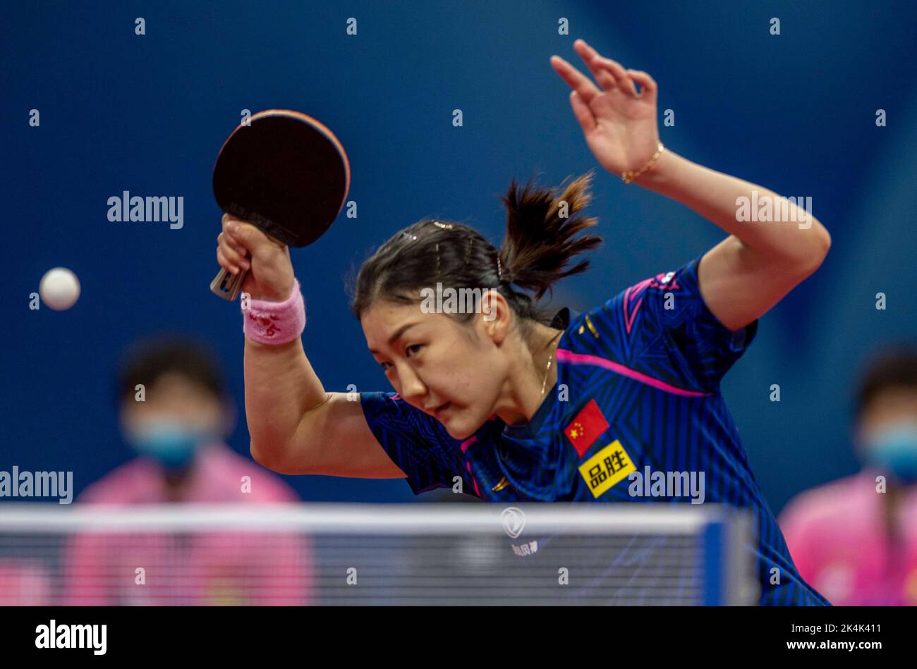 CHENGDU, CHINA - OCTOBER 3, 2022 - Chen Meng of China competes against ...