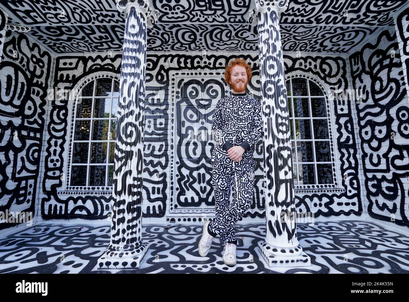 British artist Sam Cox, aka Mr Doodle, reveals the Doodle House, a ...