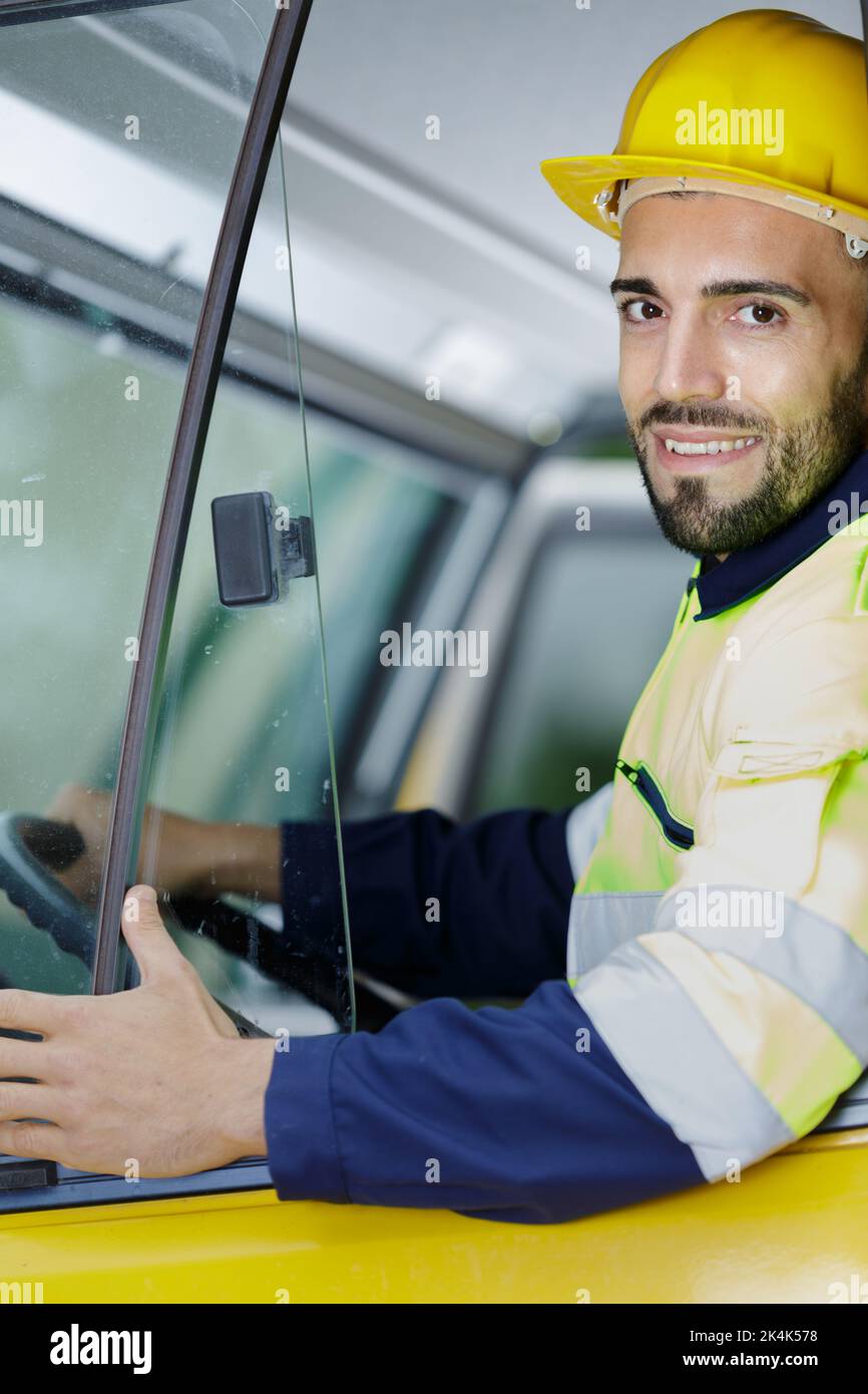 Truck driver posing with truck hi-res stock photography and images - Alamy