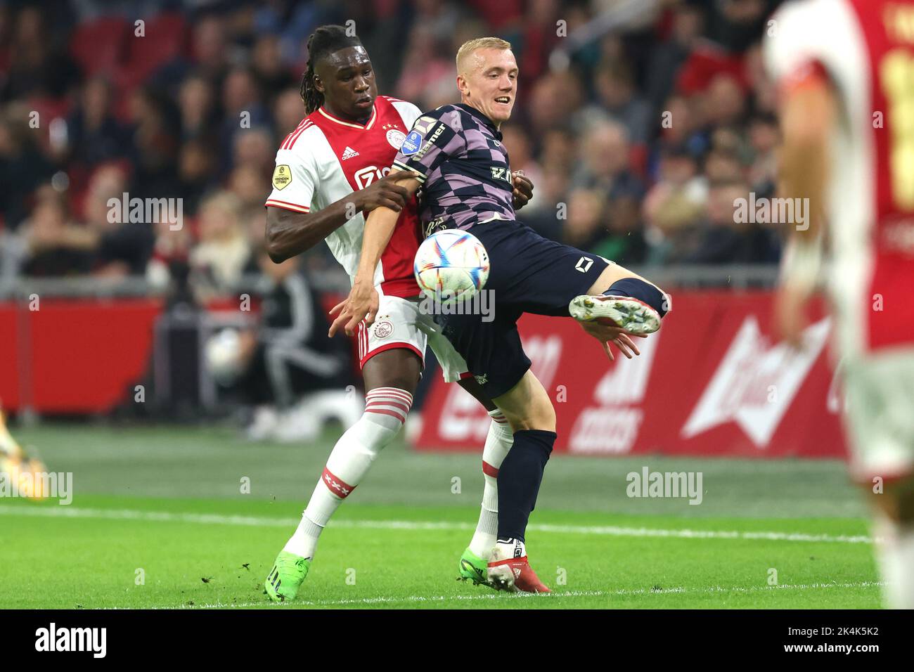 AMSTERDAM, NETHERLANDS - OCTOBER 1: Calvin Bassey of Ajax, Icas Lidberg ...