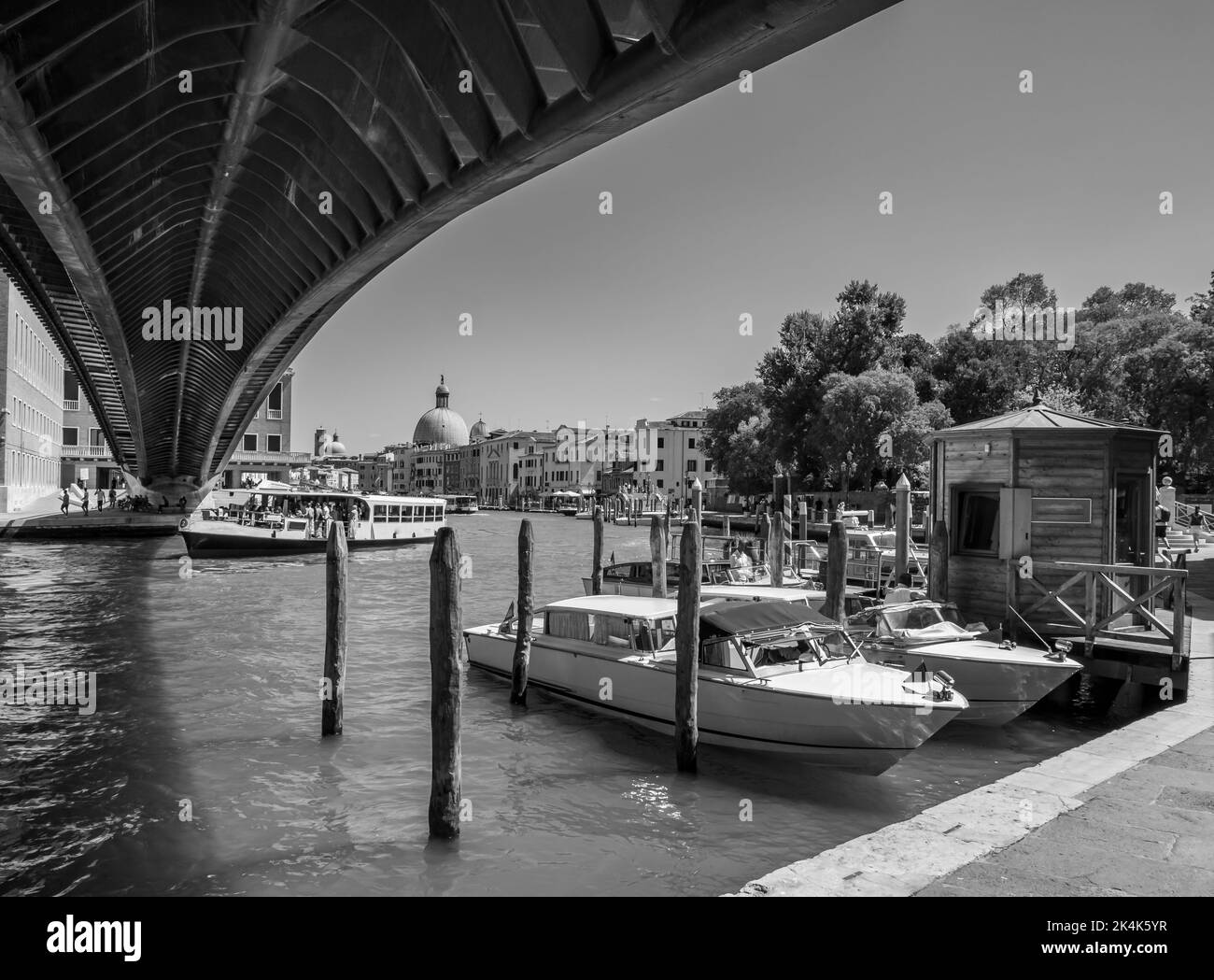 View of the port city of Venice monochrome Stock Photo - Alamy