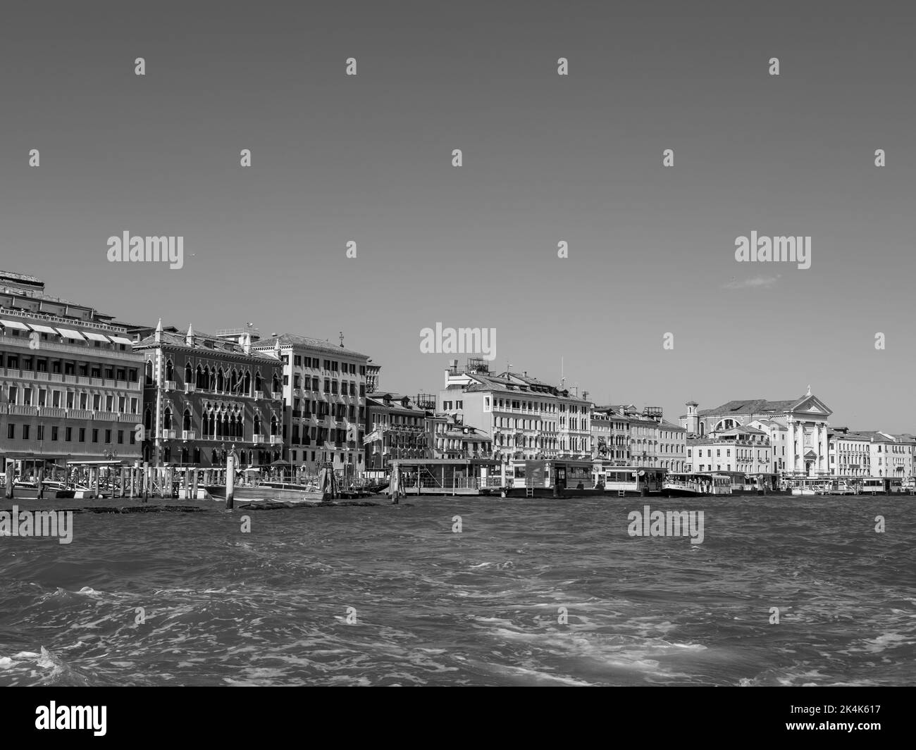 Venice Grand Canal Monochrome Picture Stock Photo - Alamy