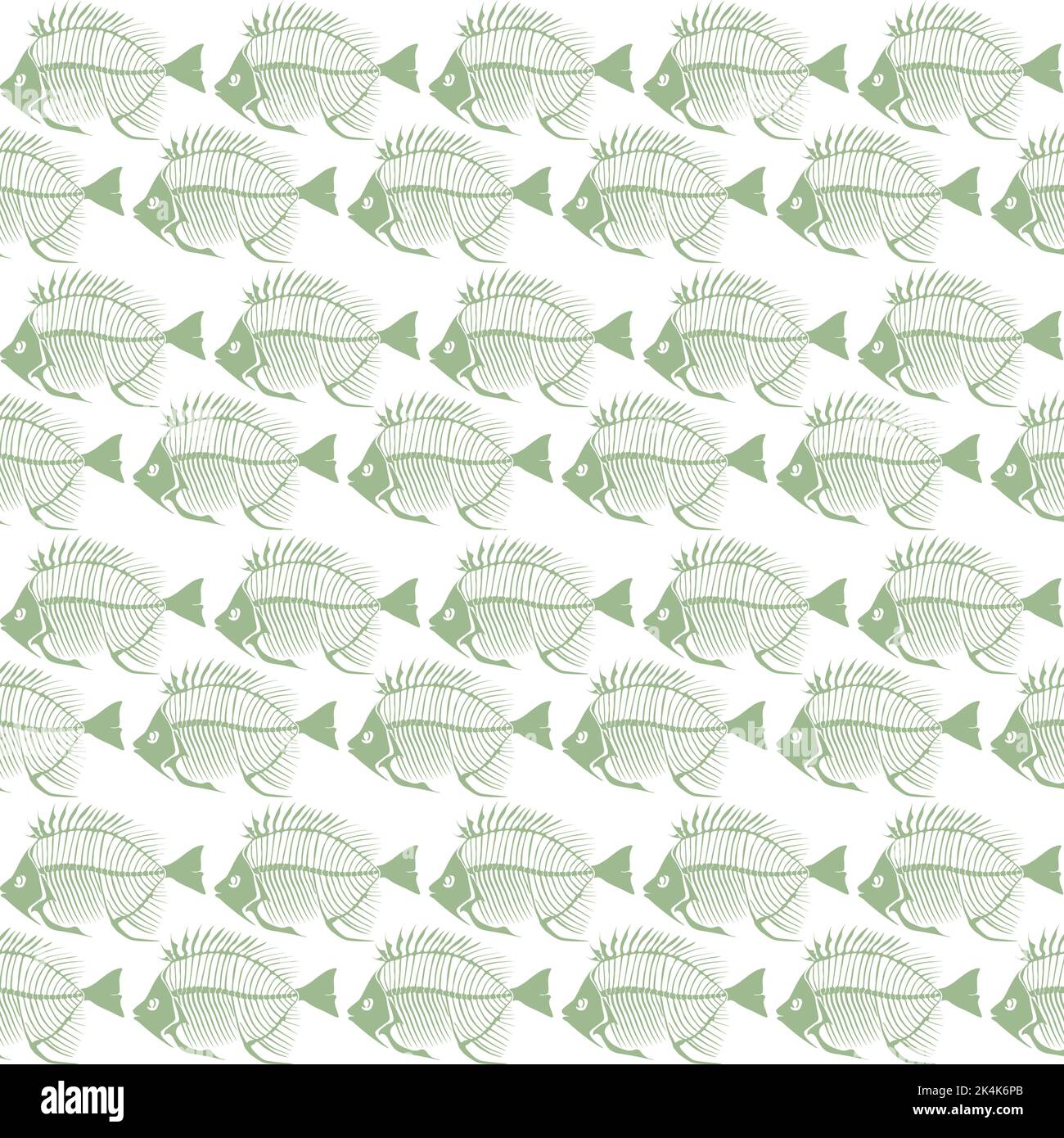 Seamless vector pattern with fish skeleton Stock Vector Image & Art - Alamy