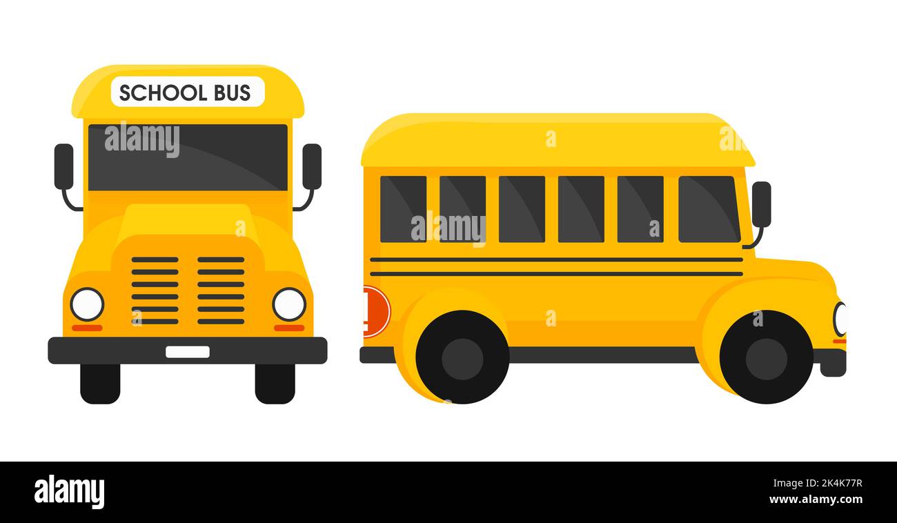 School bus front and side view Stock Vector Image & Art - Alamy