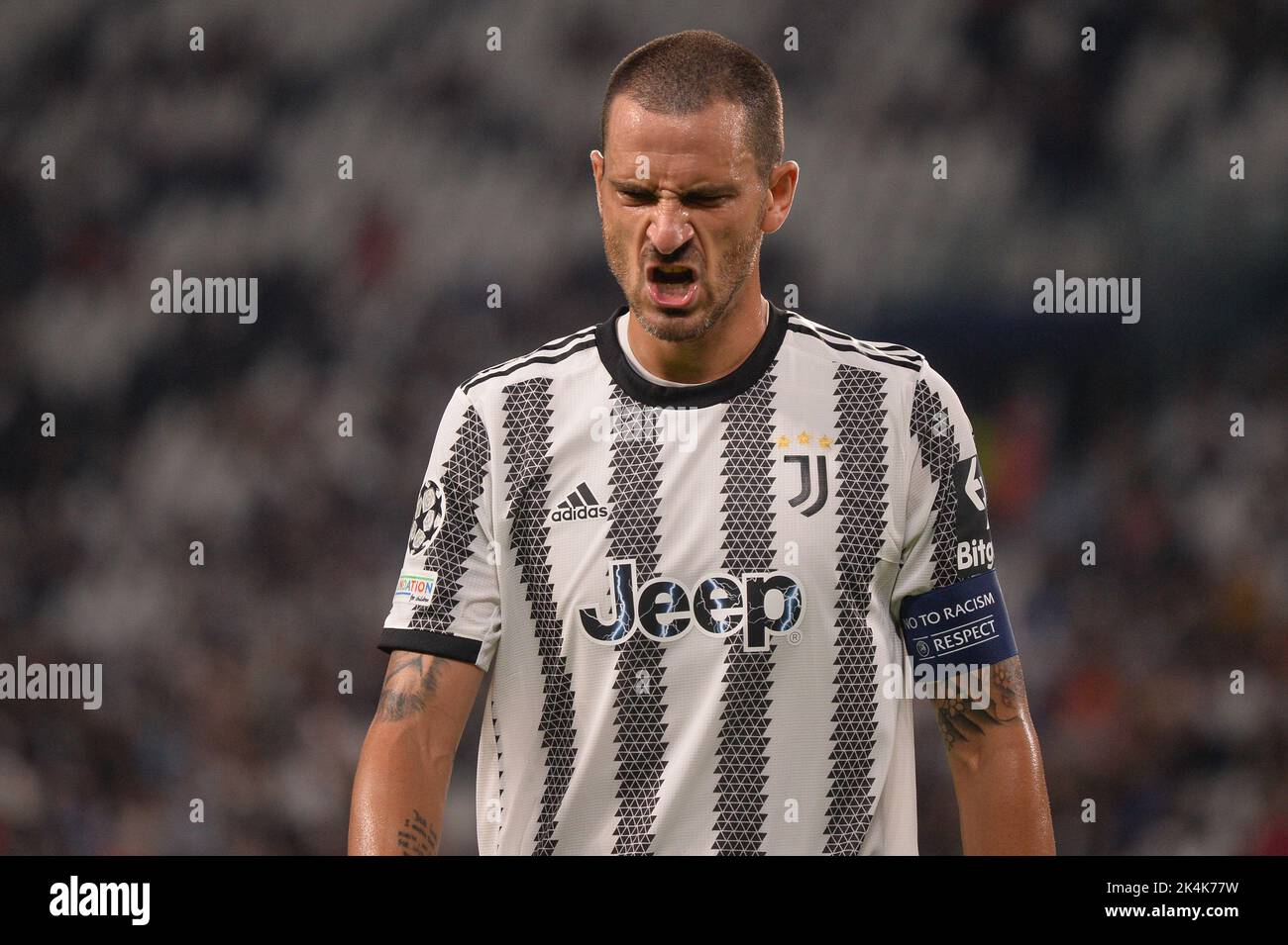Leonardo Bonucci (Juventus) reacts during the UEFA Champions League ...