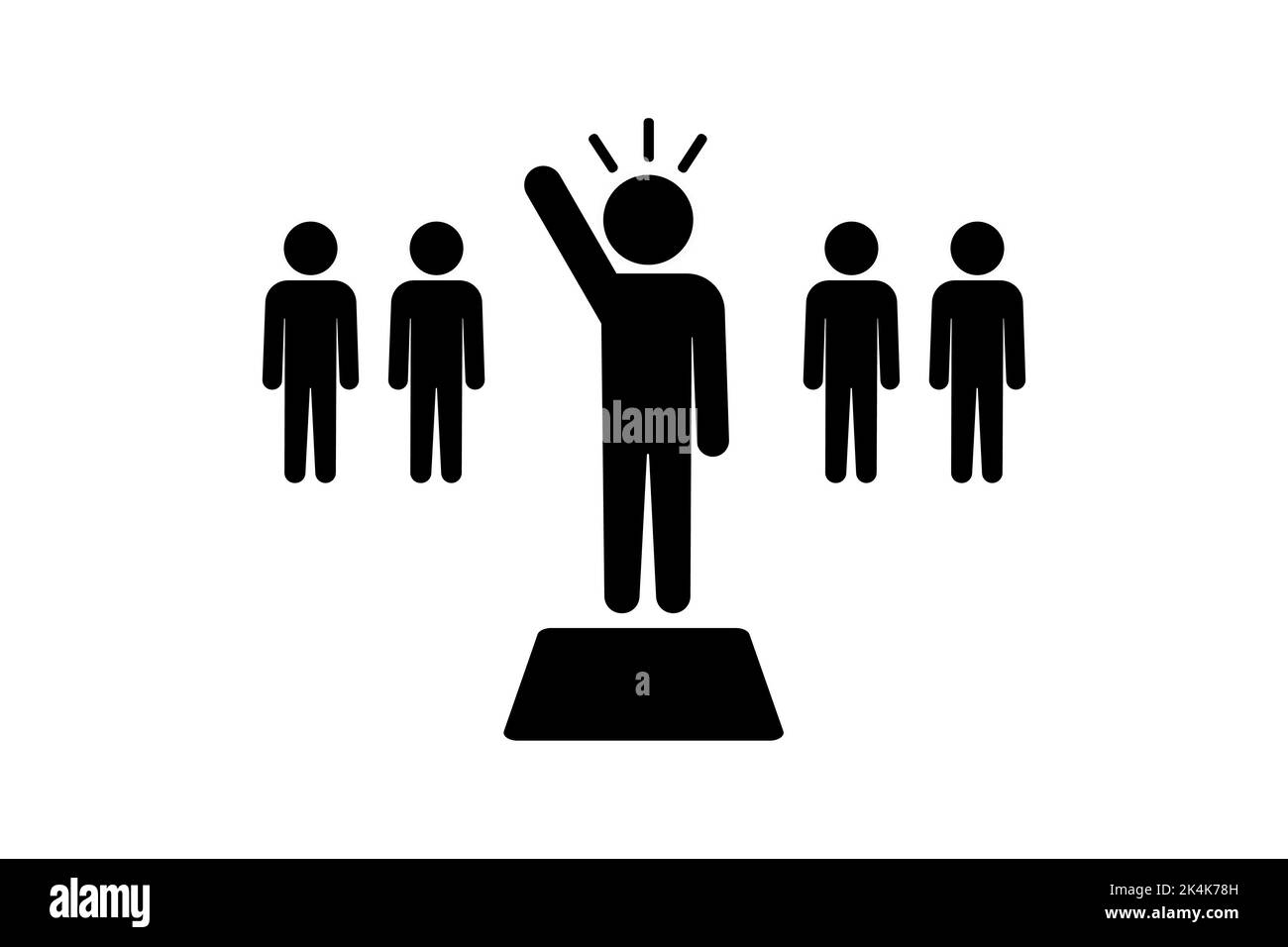 Leader,group,organization icon set. Leader Icon - Vector illustration ...