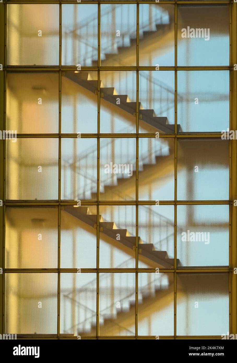 Hansaviertel in Berlin, outside staircase of apartment building by ...