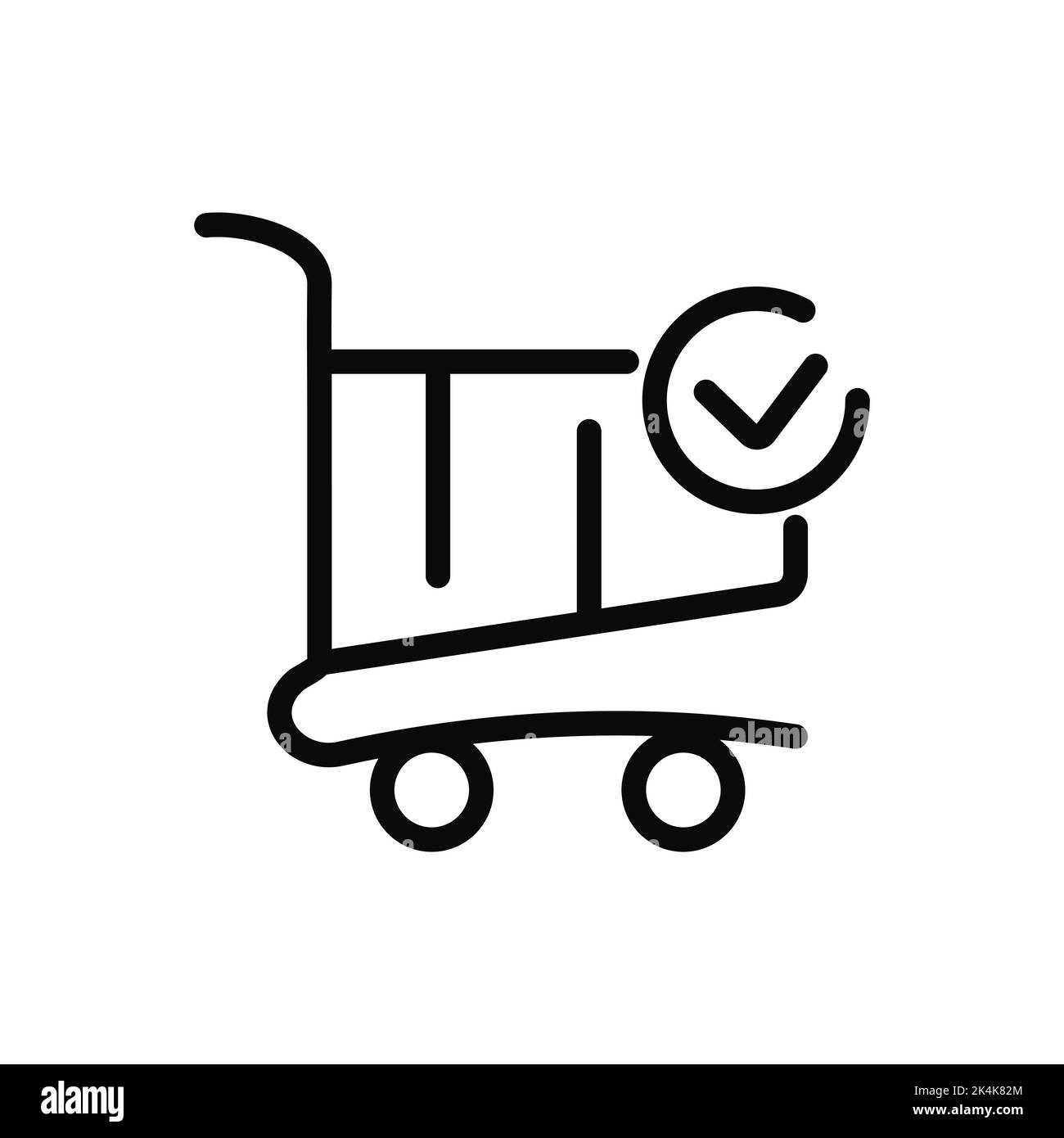 Shopping cart with check mark icon Stock Vector Image & Art - Alamy