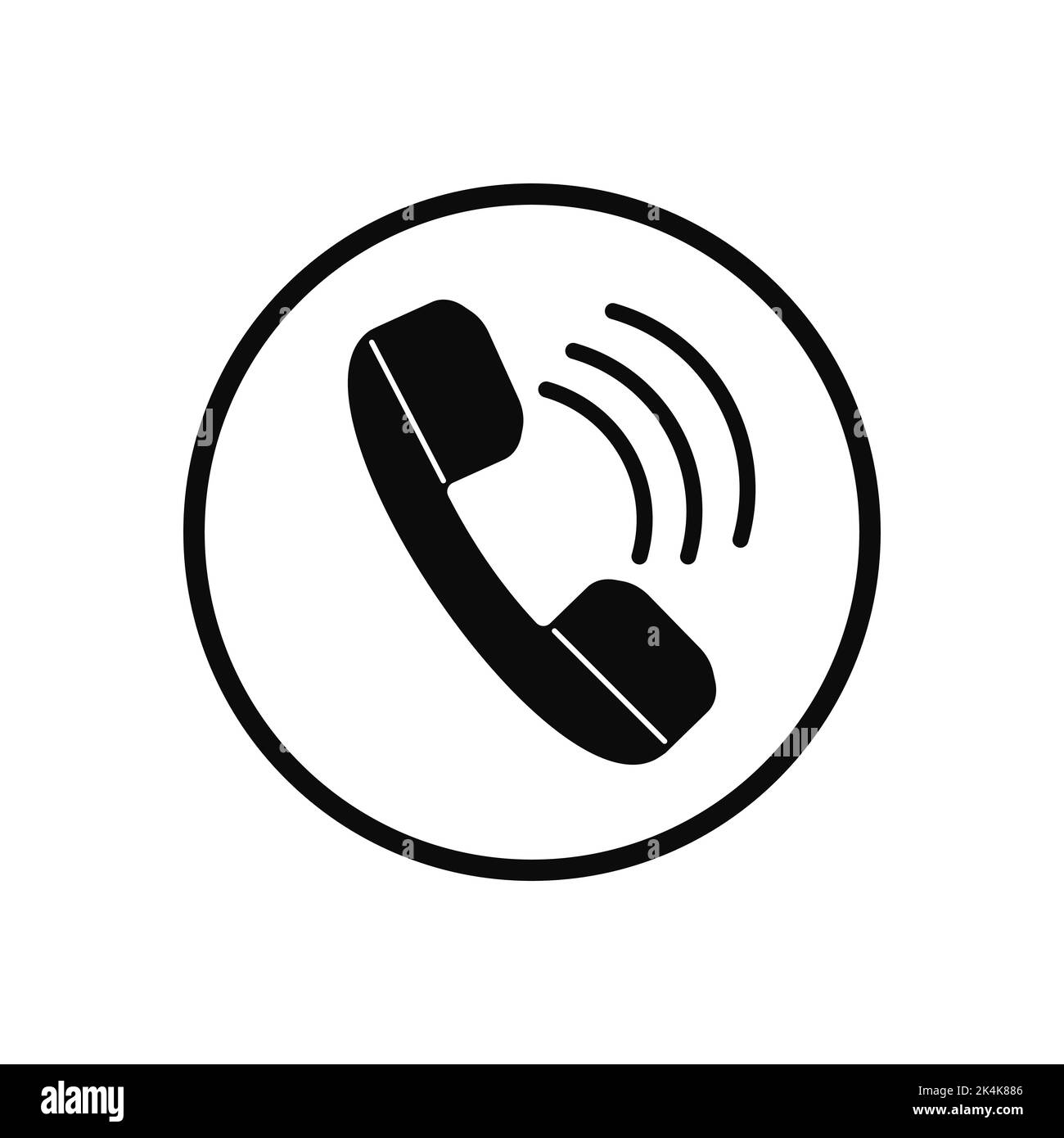 Ringing handset in circle icon Stock Vector Image & Art - Alamy
