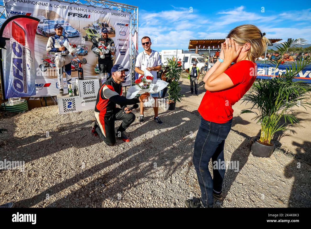 VERRIER Jimmy,S 2 Propulsion Honda, portrait, demande en mariage ...