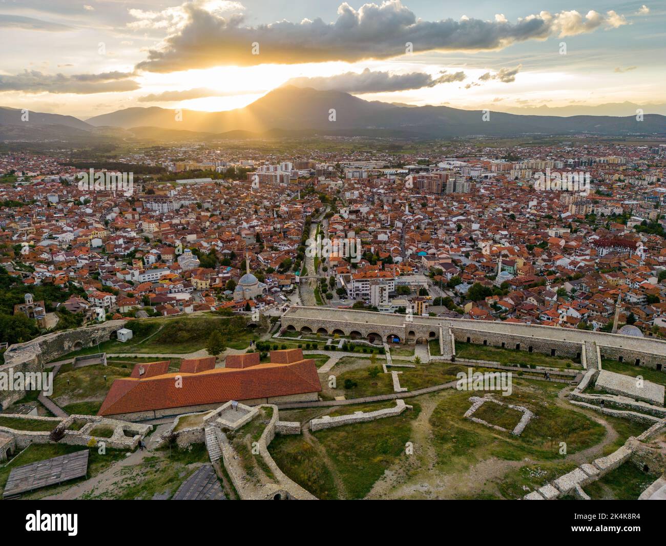 Prizren Old Town. Popular Tourist Destination in Kosovo. Historic and ...