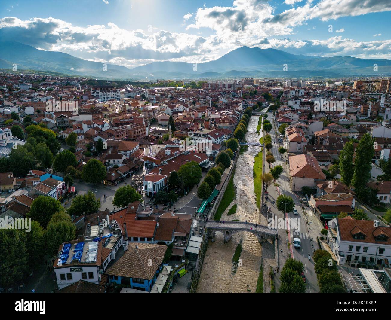 Prizren Old Town. Popular Tourist Destination in Kosovo. Historic and ...
