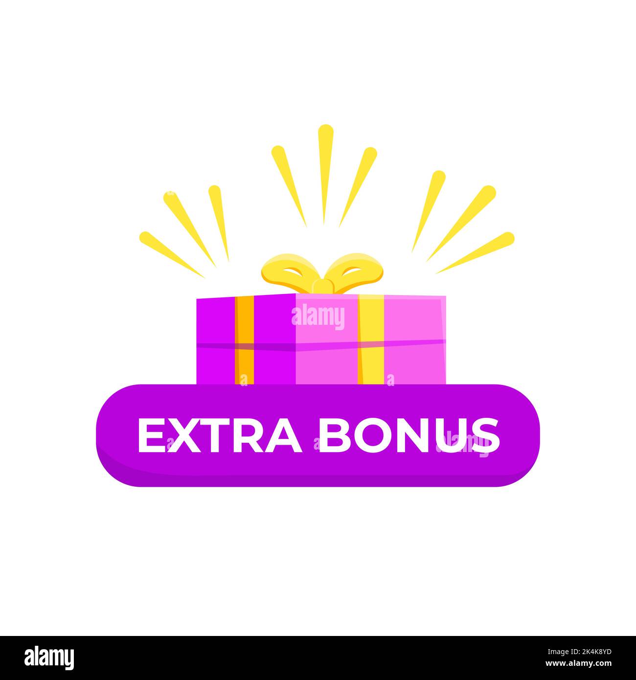 Gift box with extra bonus icon Stock Vector Image & Art - Alamy