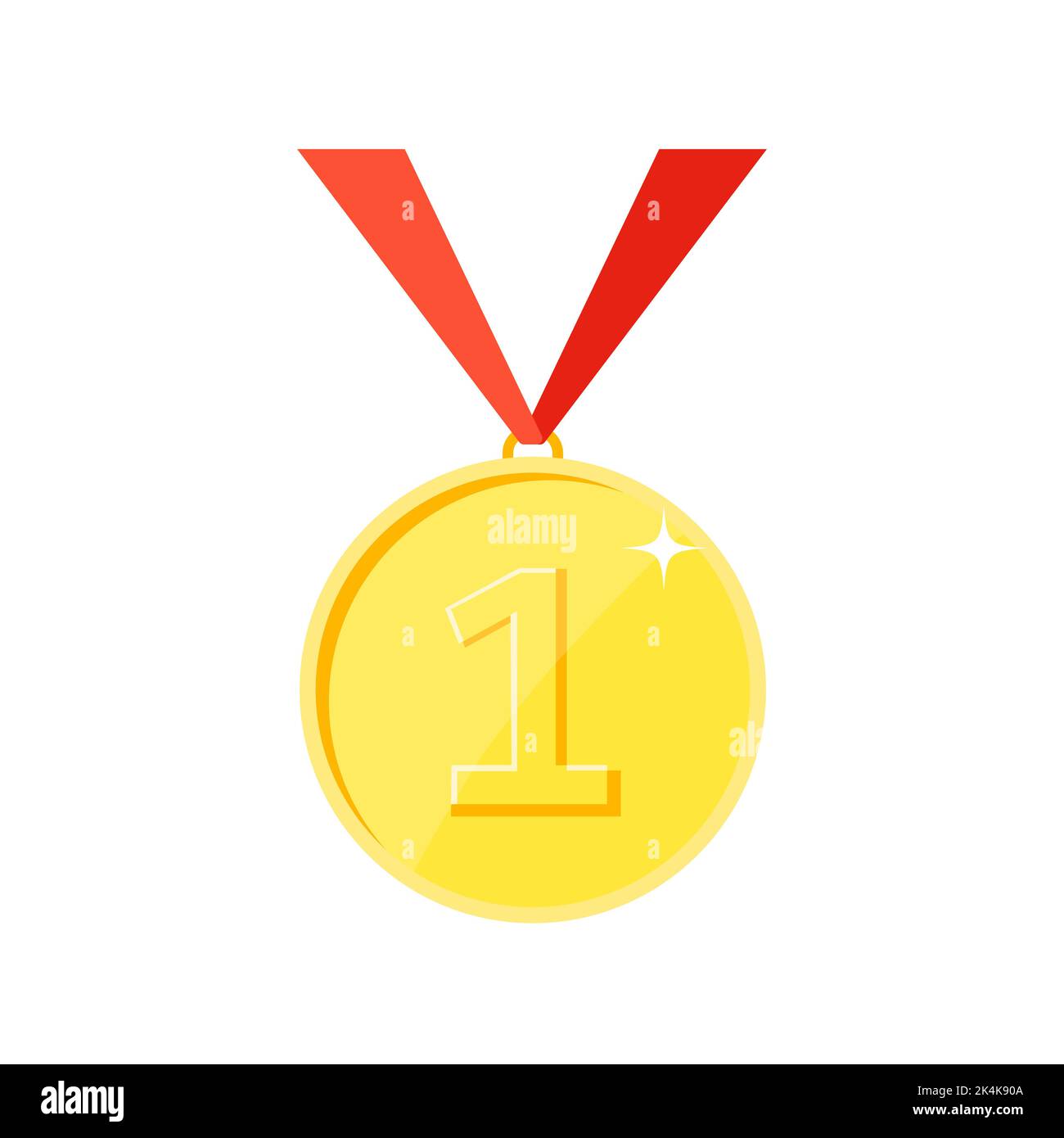 Gold medal for first place icon Stock Vector Image & Art - Alamy