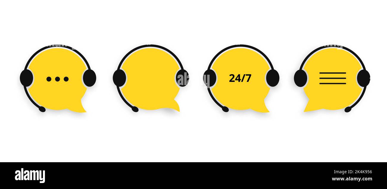 Headset help Stock Vector Images - Alamy