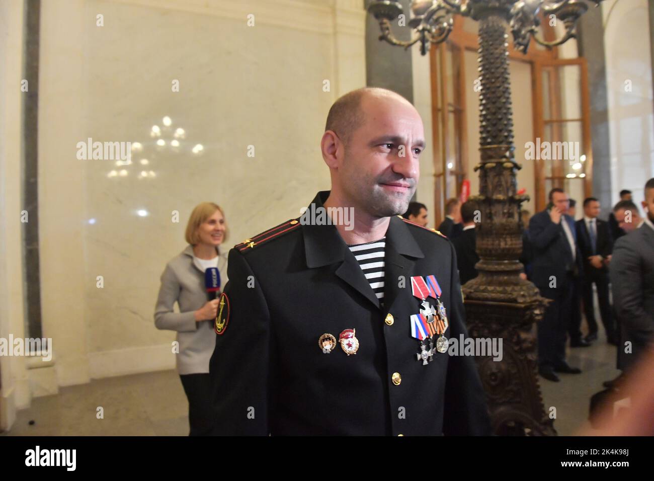 Moscow. The commander of the detached Sparta prospecting battalion of ...