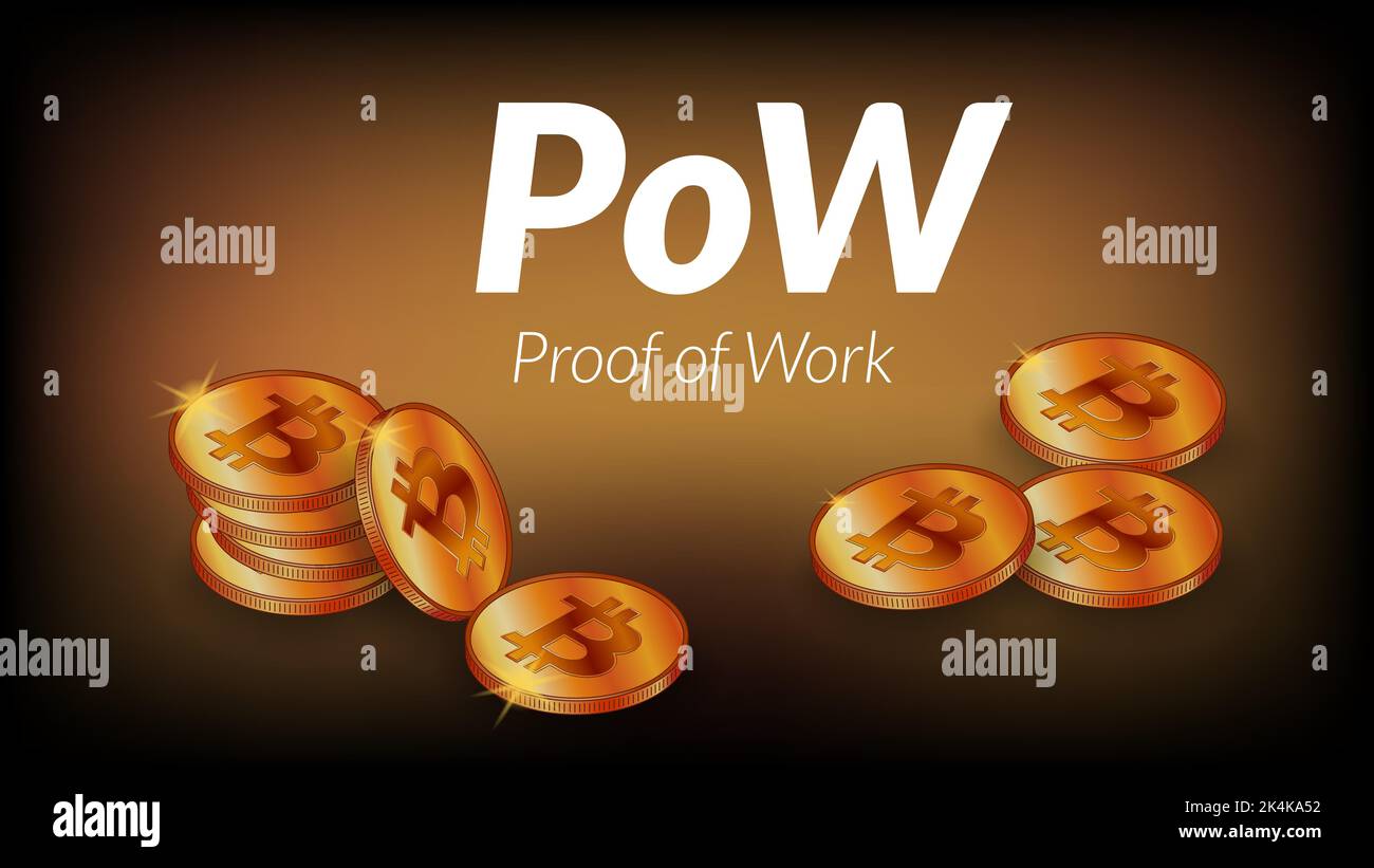 Proof of work pow Stock Vector Images - Alamy