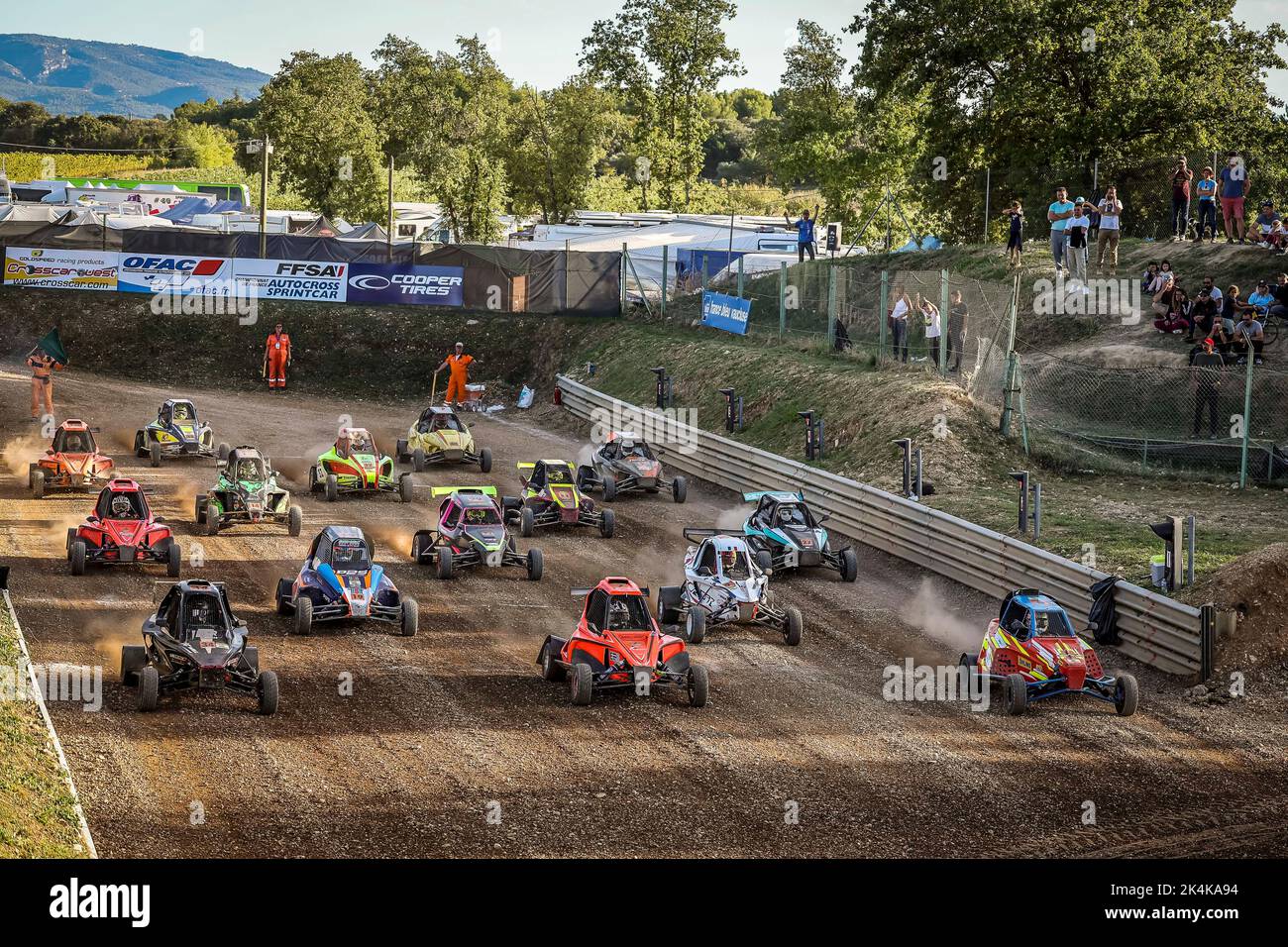 Mazan, France - October 2, 2022, Start, super sprint, during the ...