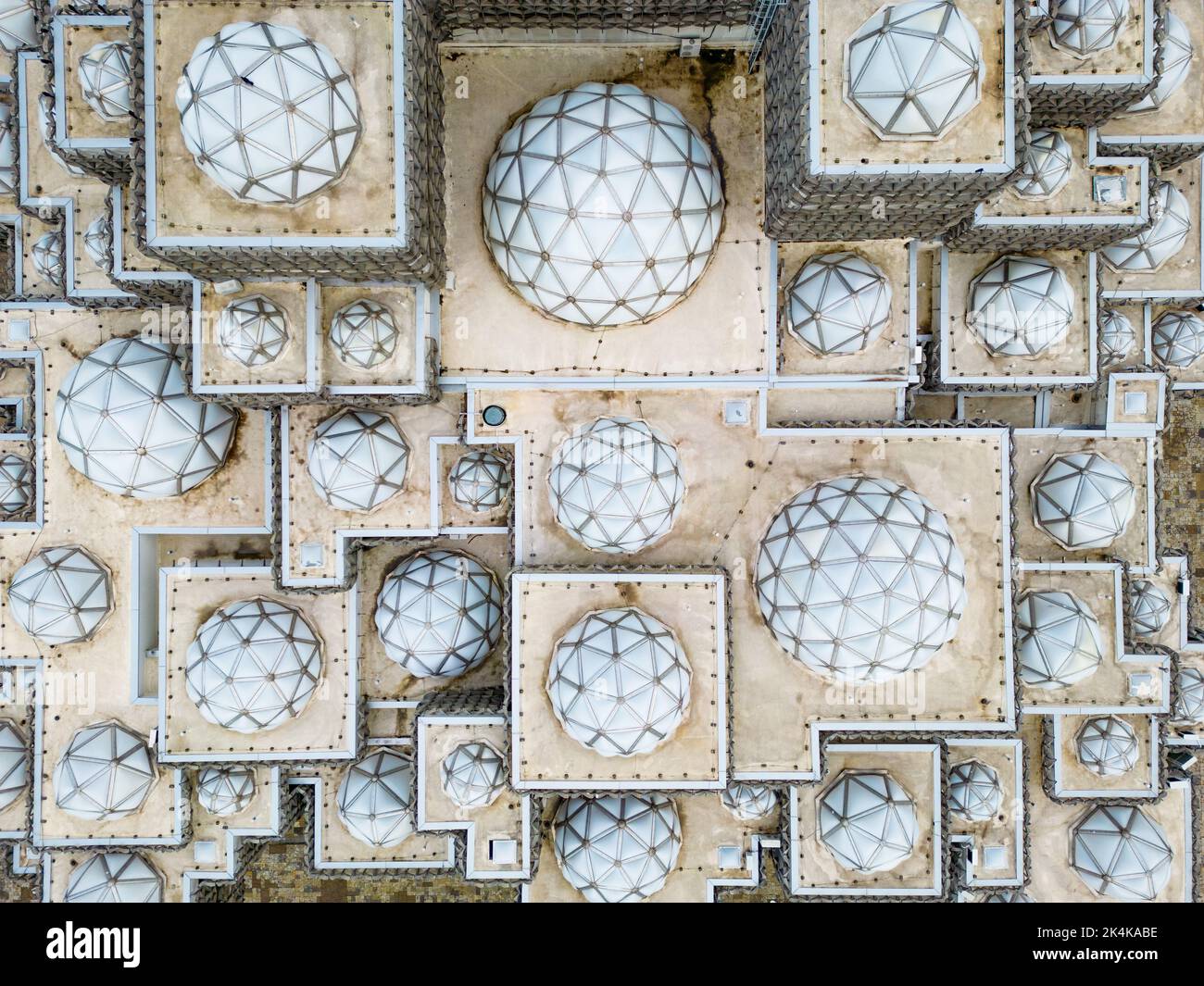 National Public Library in Pristina. Pristina City Aerial View, Capital ...