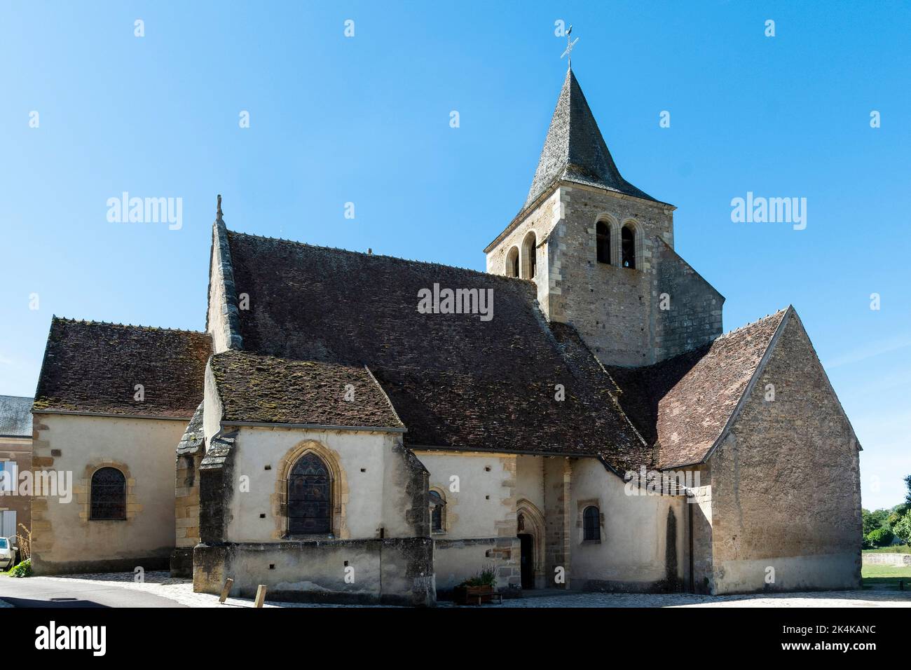 Land of Troncais. Ainay le Chateau. Saint Stephens Church, Allier ...