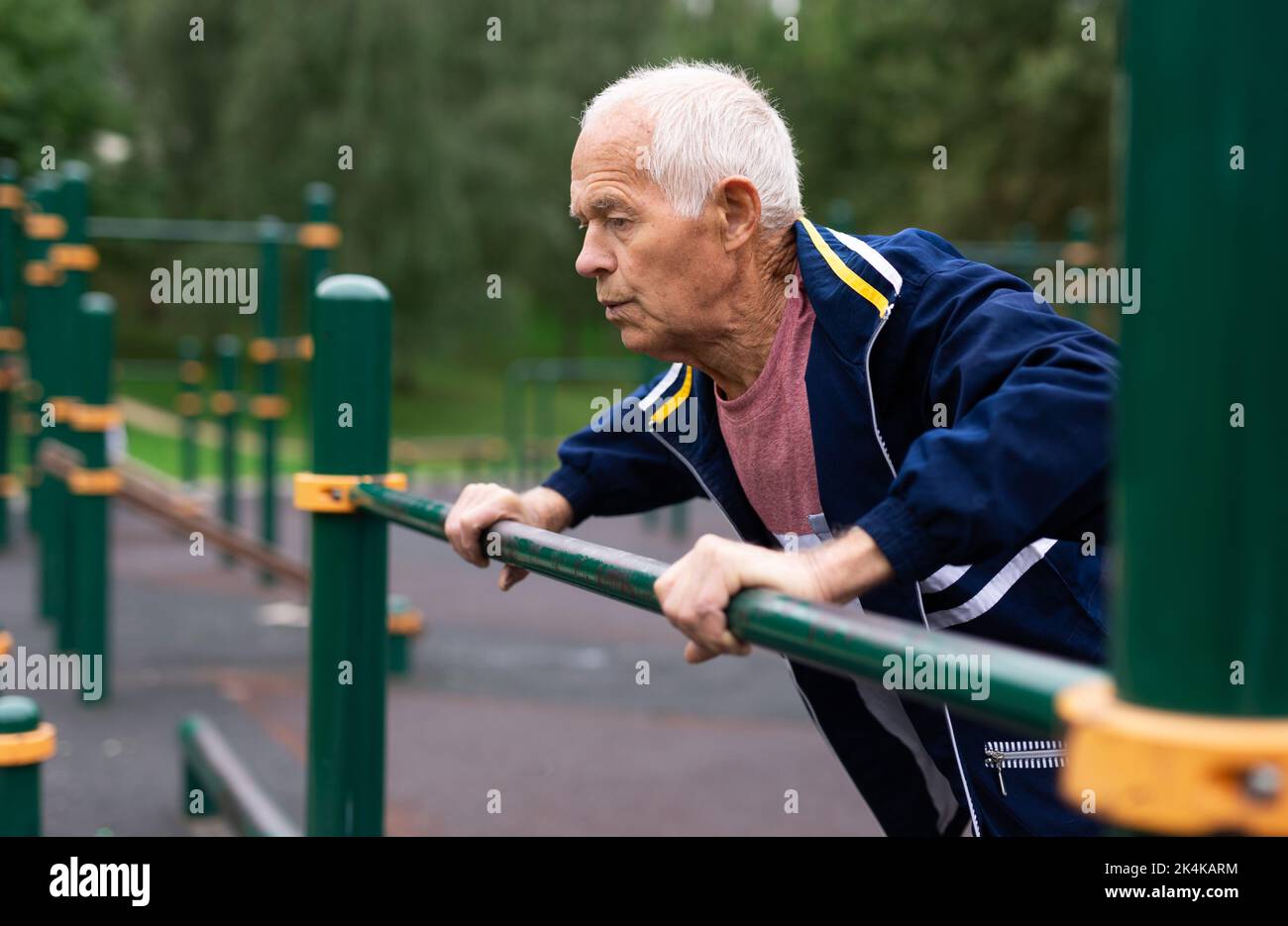 Old man in sportswear hi-res stock photography and images - Alamy