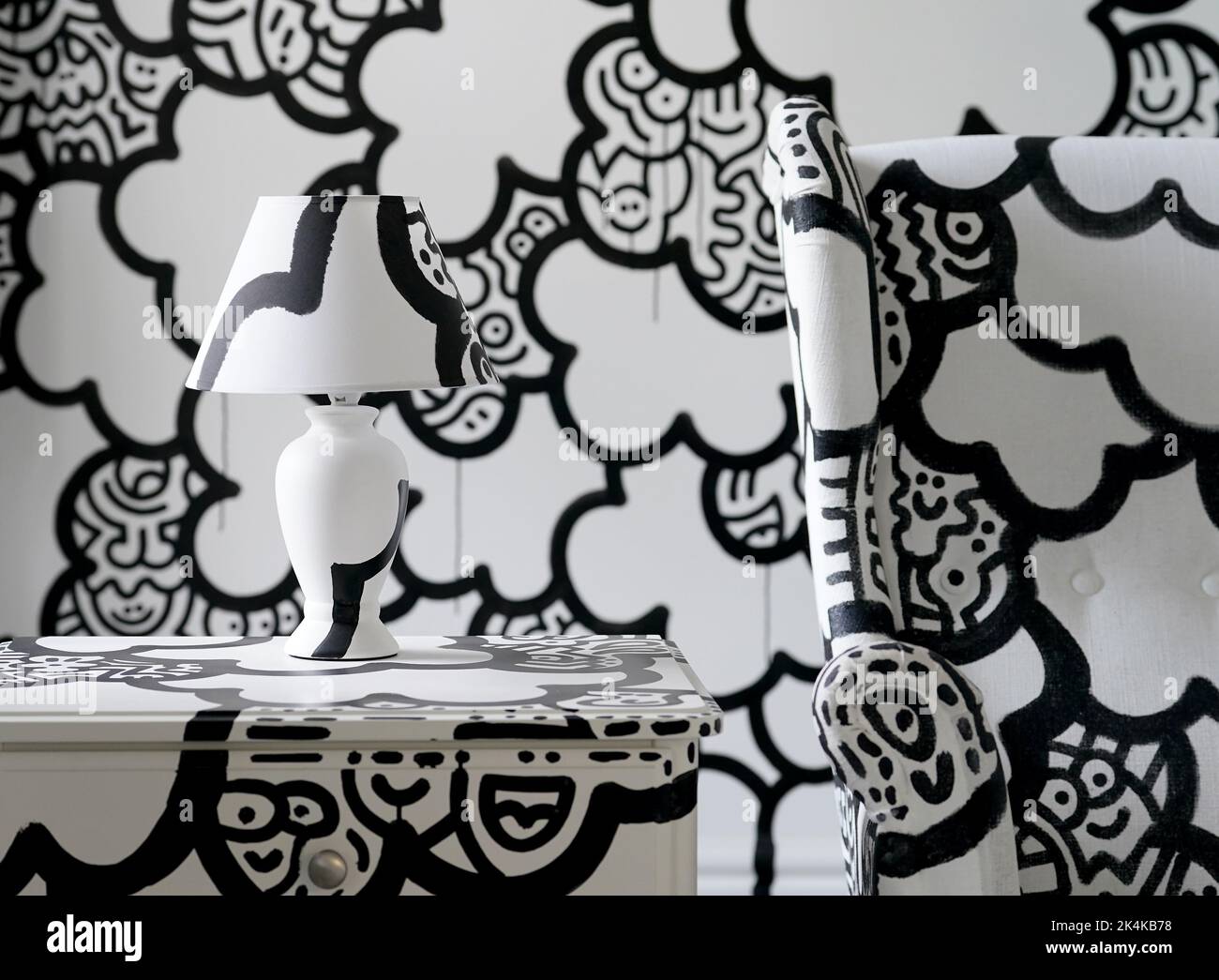 A view inside British artists' Sam Cox, aka Mr Doodle, as he reveals ...