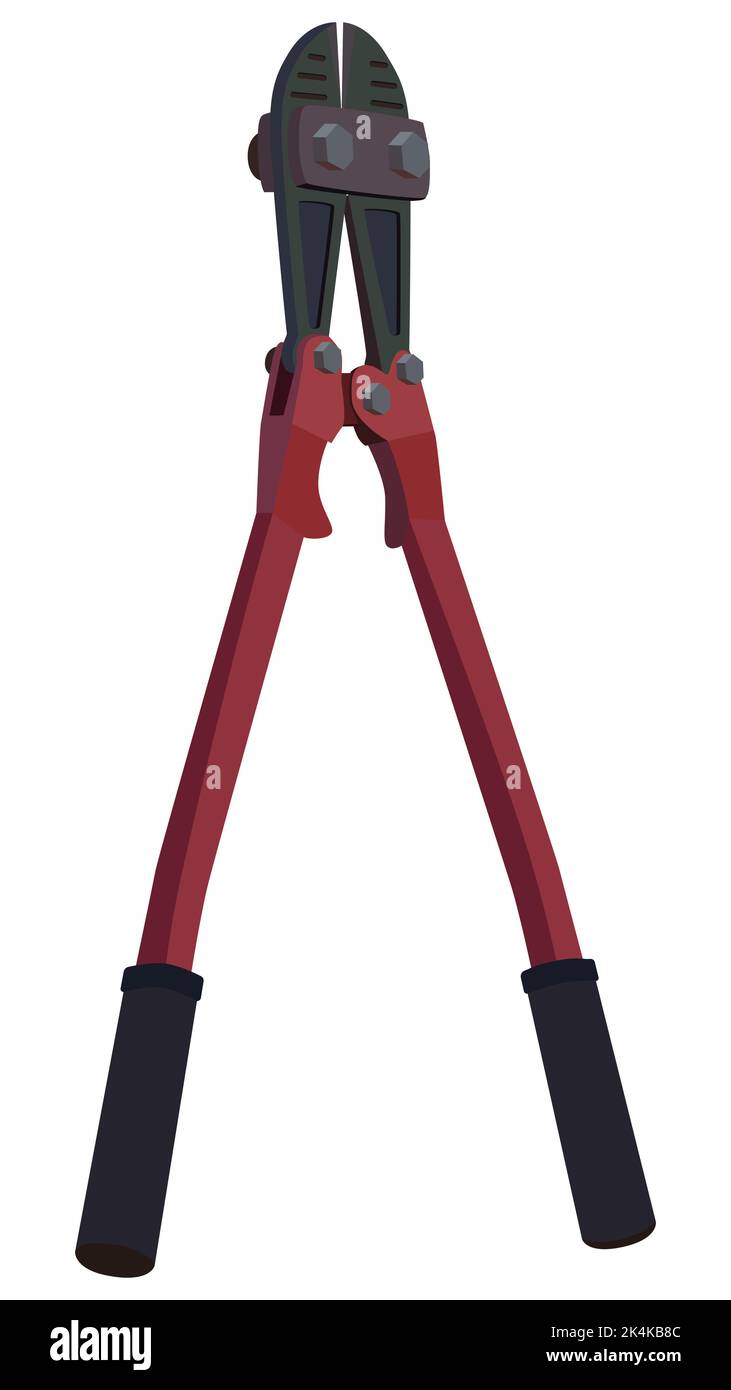 Manual bolt cutter or reinforcing wire cutters isolated on white ...