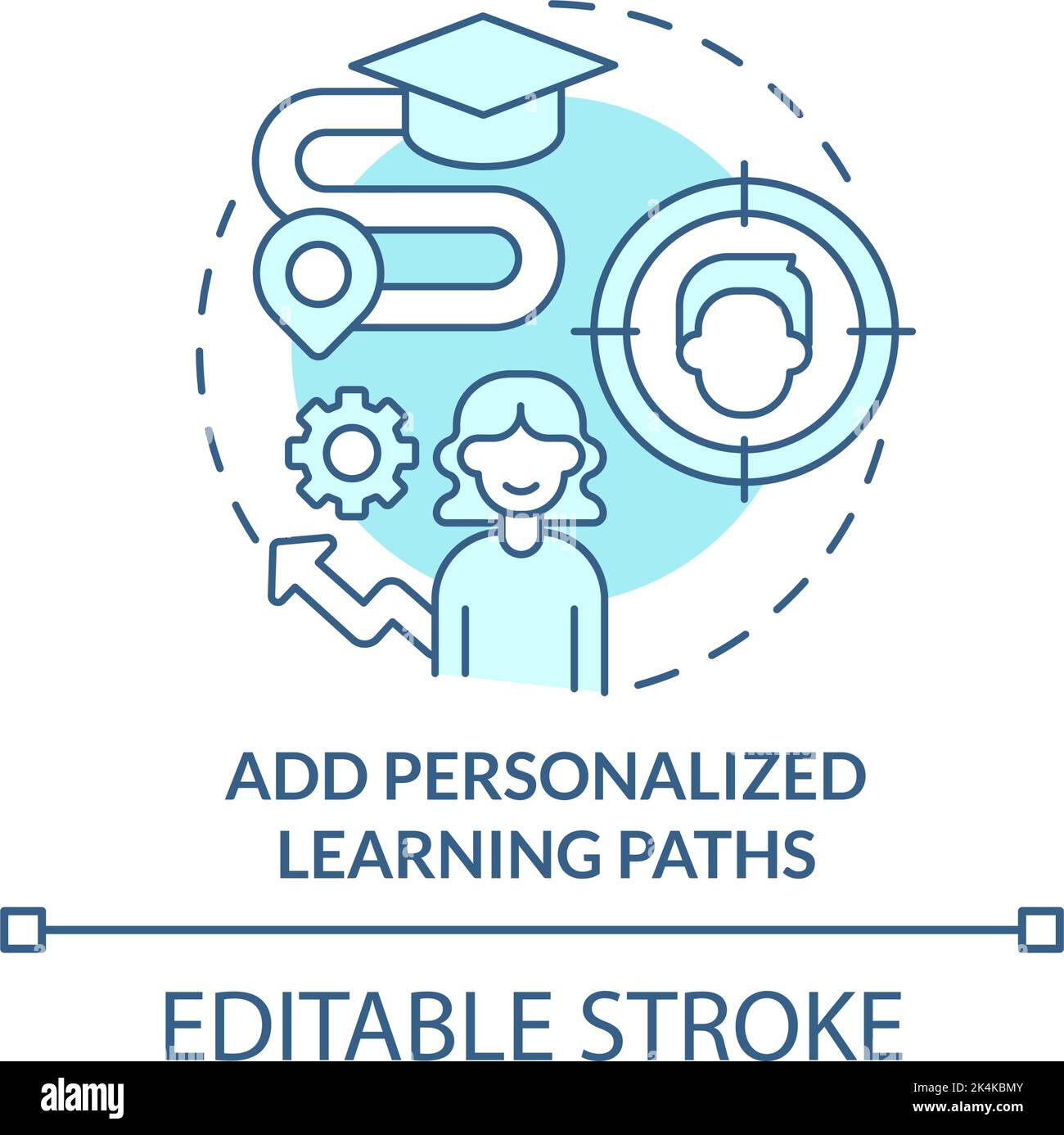 Add personalized learning paths turquoise concept icon Stock Vector ... Add personalized learning paths turquoise concept icon Stock Vector ...