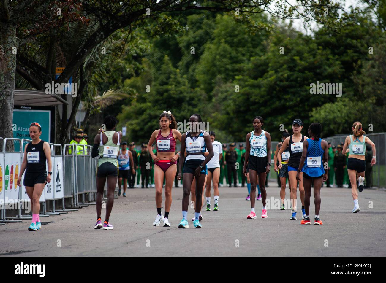 Women elite athletes including (Left ot right) Angela Tanui (58) Andrea ...