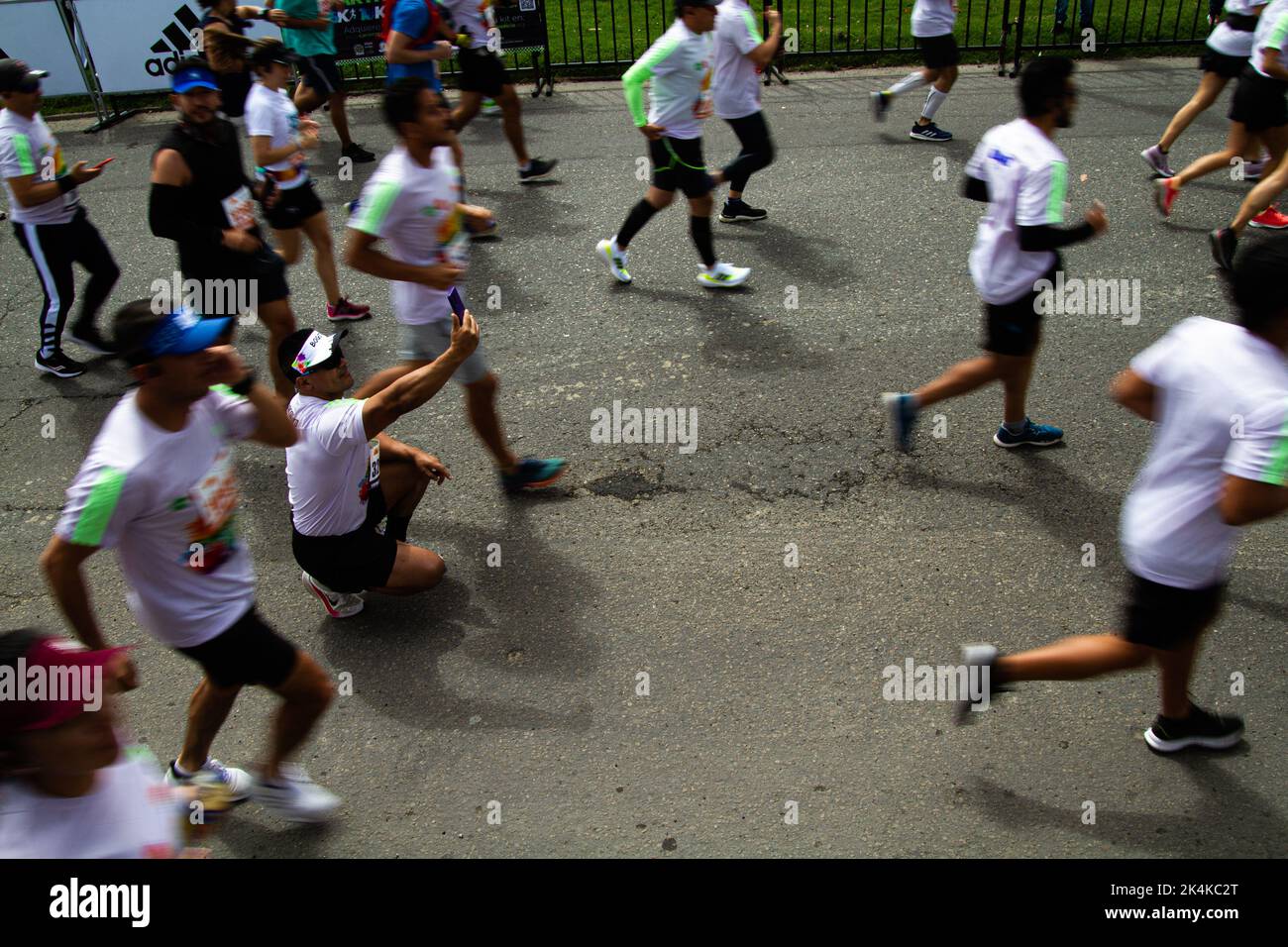 People take part during the comeback after two years of Bogota's Half ...