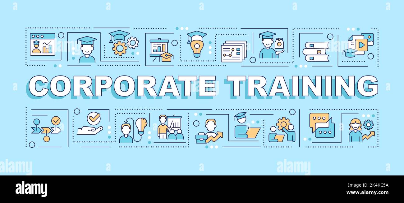 Corporate training word concepts blue banner Stock Vector Image & Art ...