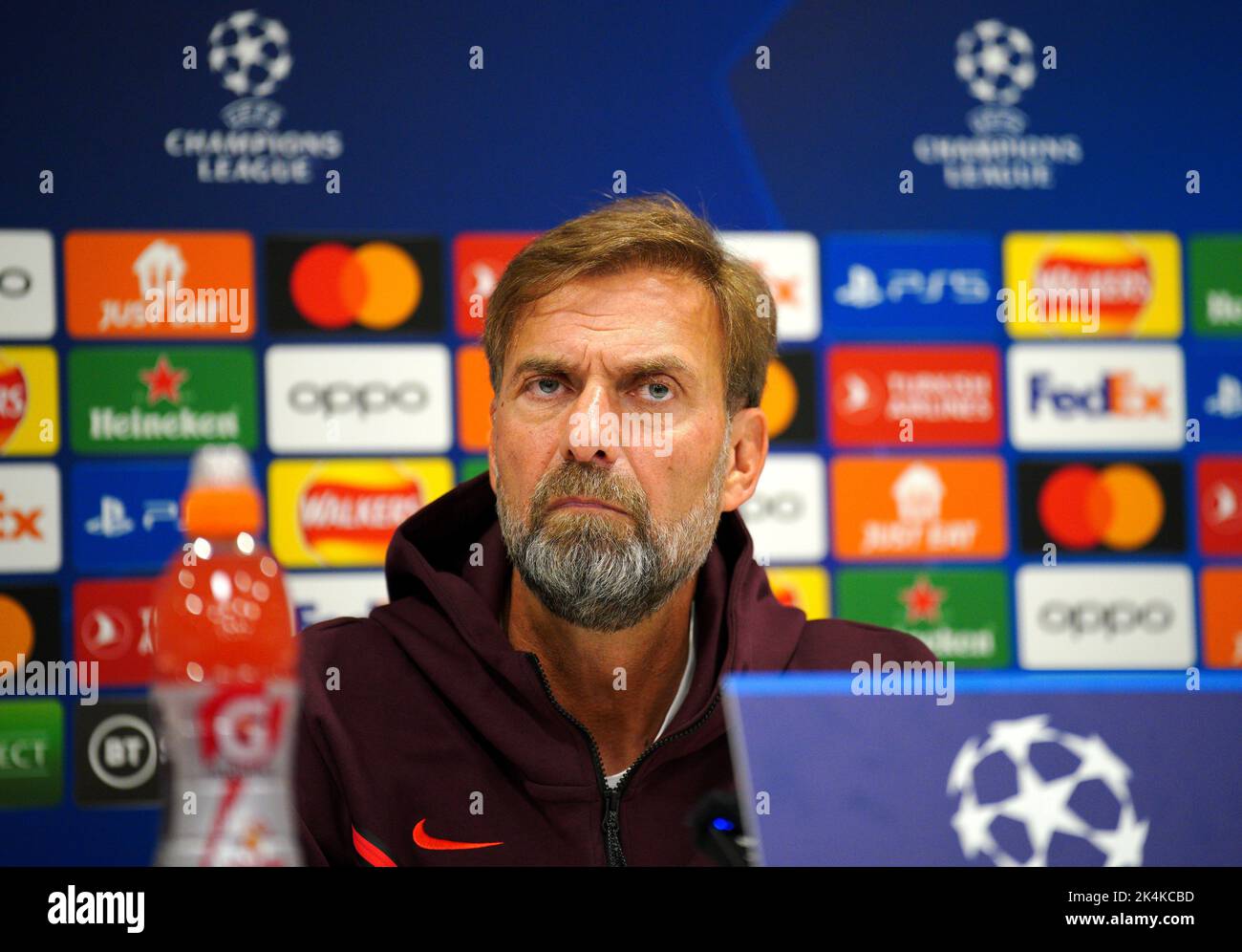 Liverpool manager Jurgen Klopp during a press conference at the AXA ...