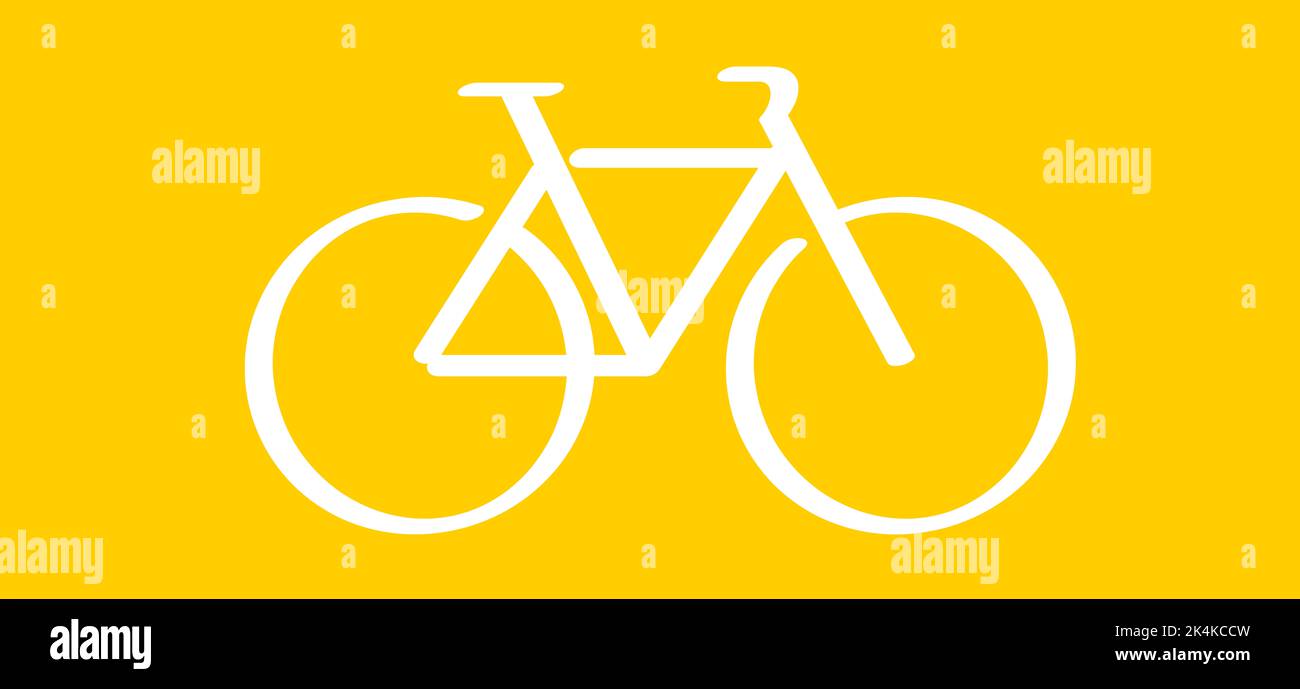 Cartoon sport cyclist with yellow background. Cycling icon. Funny ...