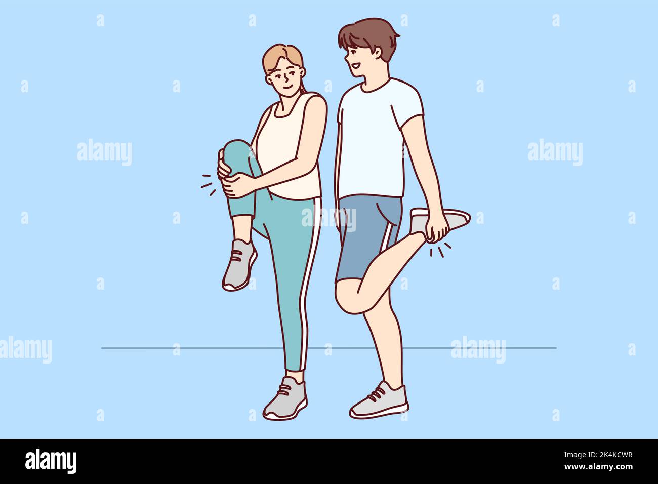 Fitness instructor client Stock Vector Images - Alamy