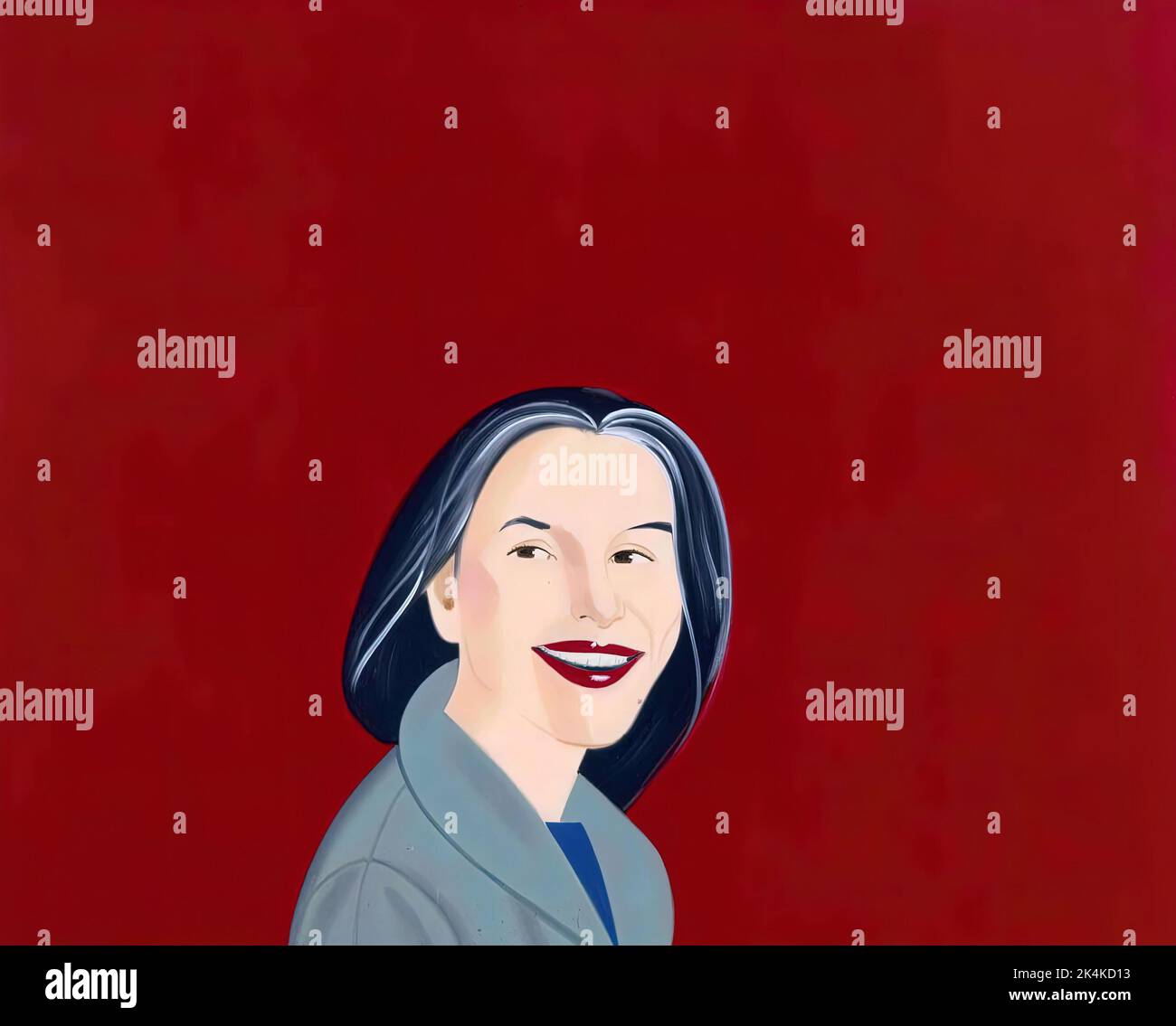 Big Red Smile, 1993. Author: ALEX KATZ Stock Photo - Alamy