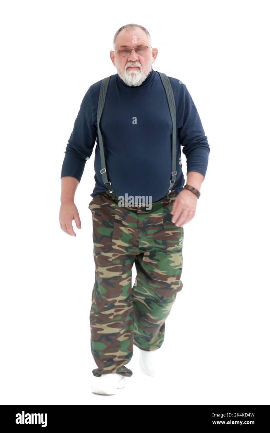 Man walking - isolated over a white background Stock Photo - Alamy