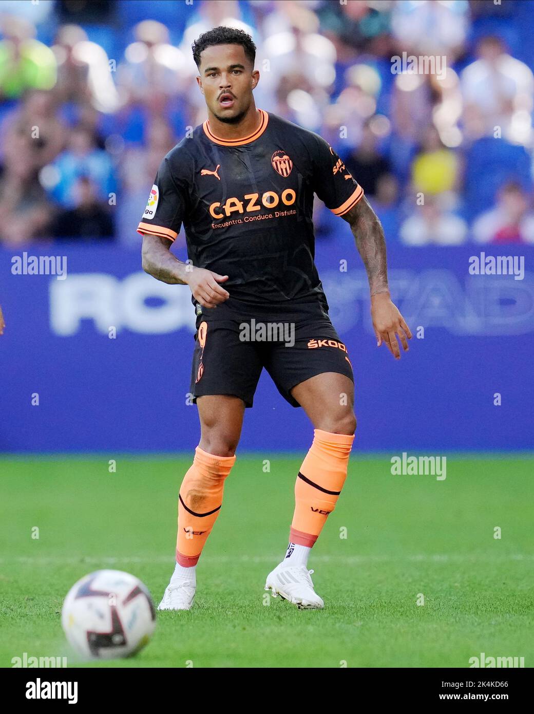 Barcelona, Spain. 02/10/2022, Justin Kluivert of Valencia CF during the ...