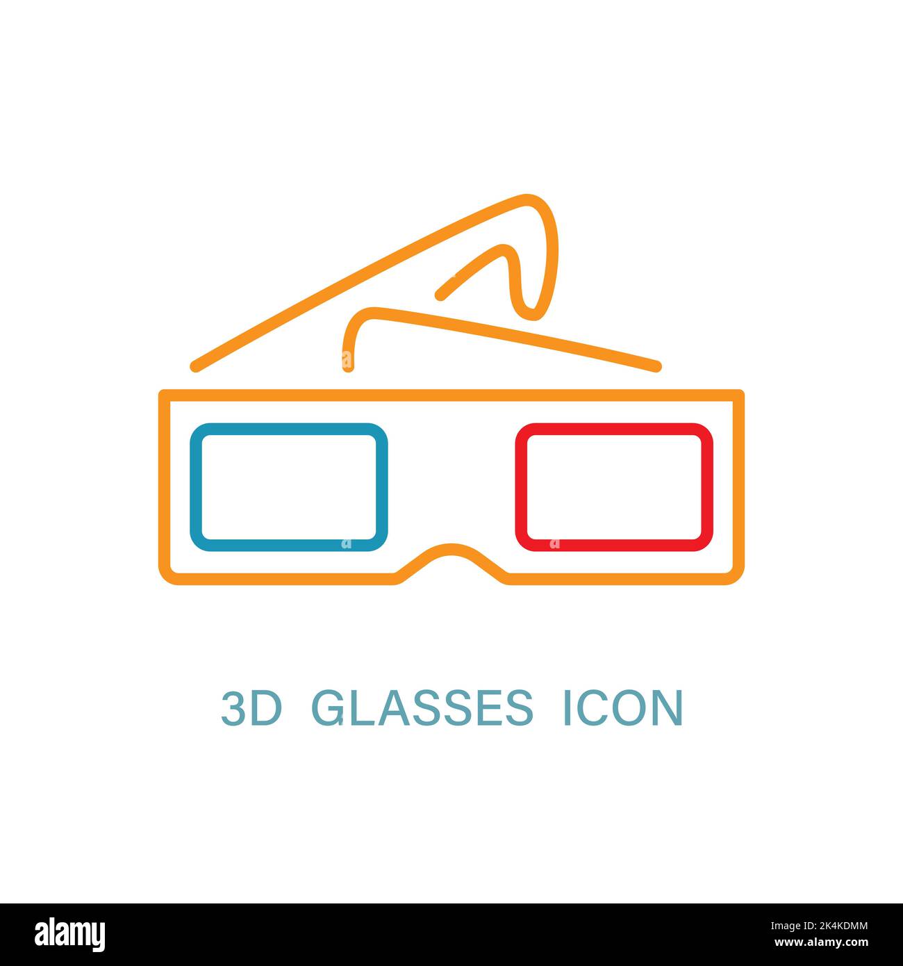 3d glasses simple icon Cut Out Stock Images & Pictures - Alamy